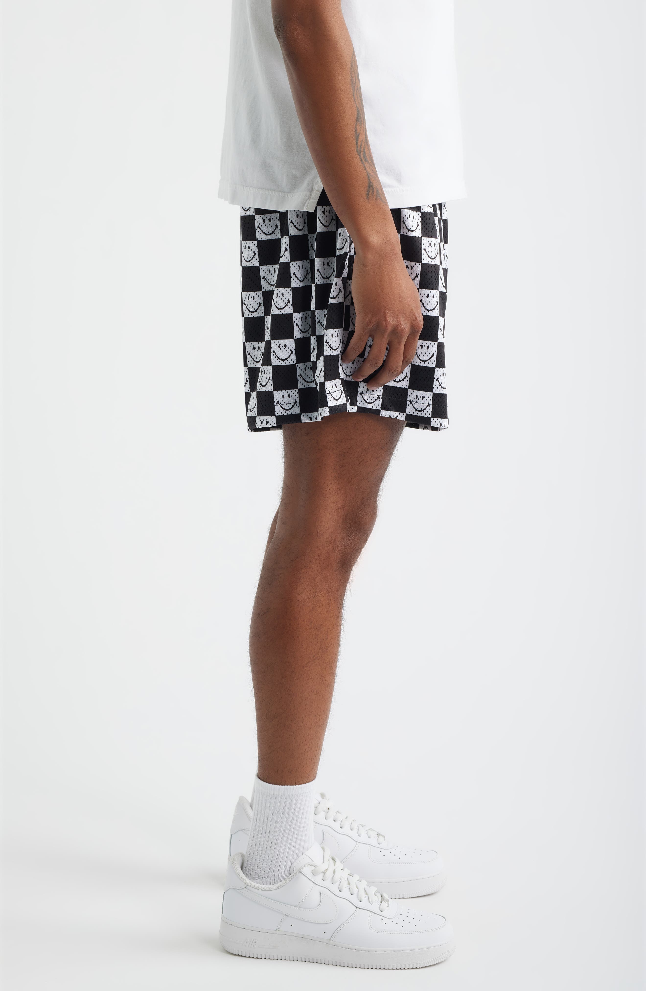 MARKET SMILEY® Checkerboard Mesh Shorts | Nordstrom