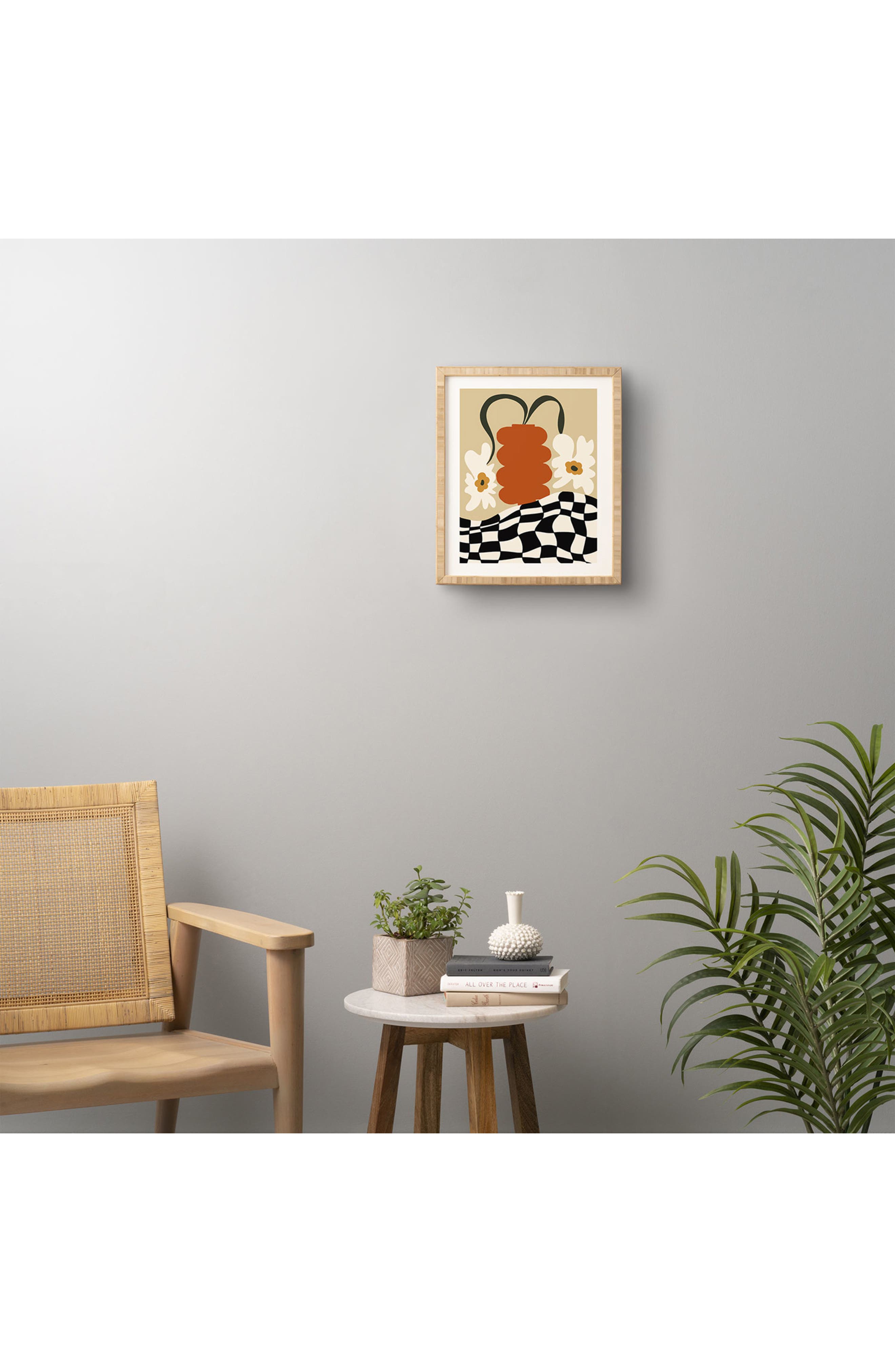 Deny Designs 'Vintage Matisse Floral Check' by Miho Framed Wall Art ...