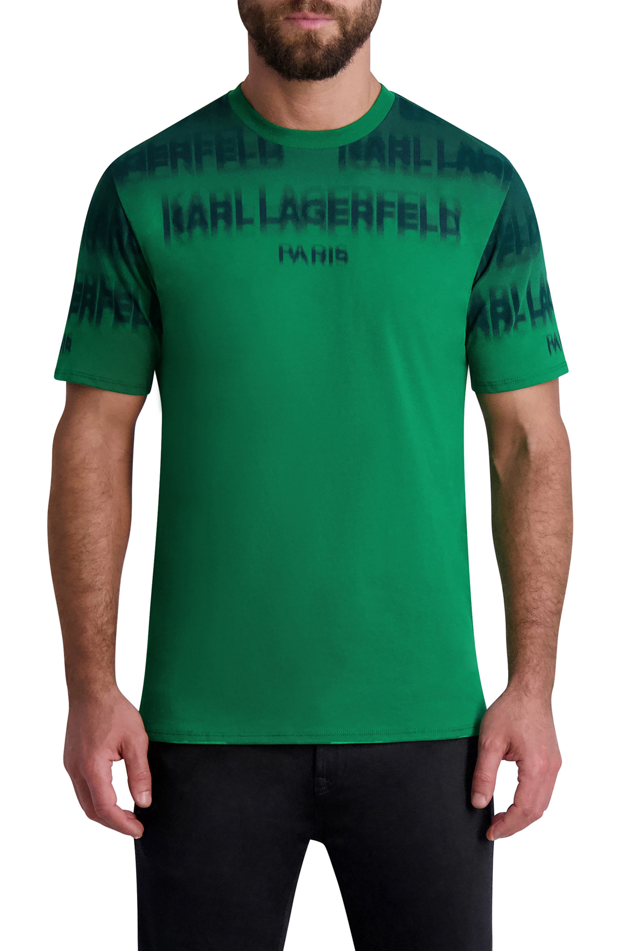 KARL LAGERFELD PARIS Distorted Logo Graphic T-Shirt | Nordstromrack