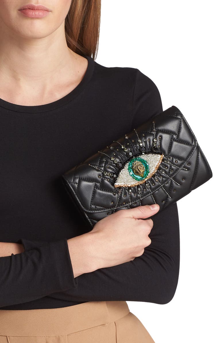 Kurt Geiger London Kensington Eye Quilted Leather Wallet on a Chain ...