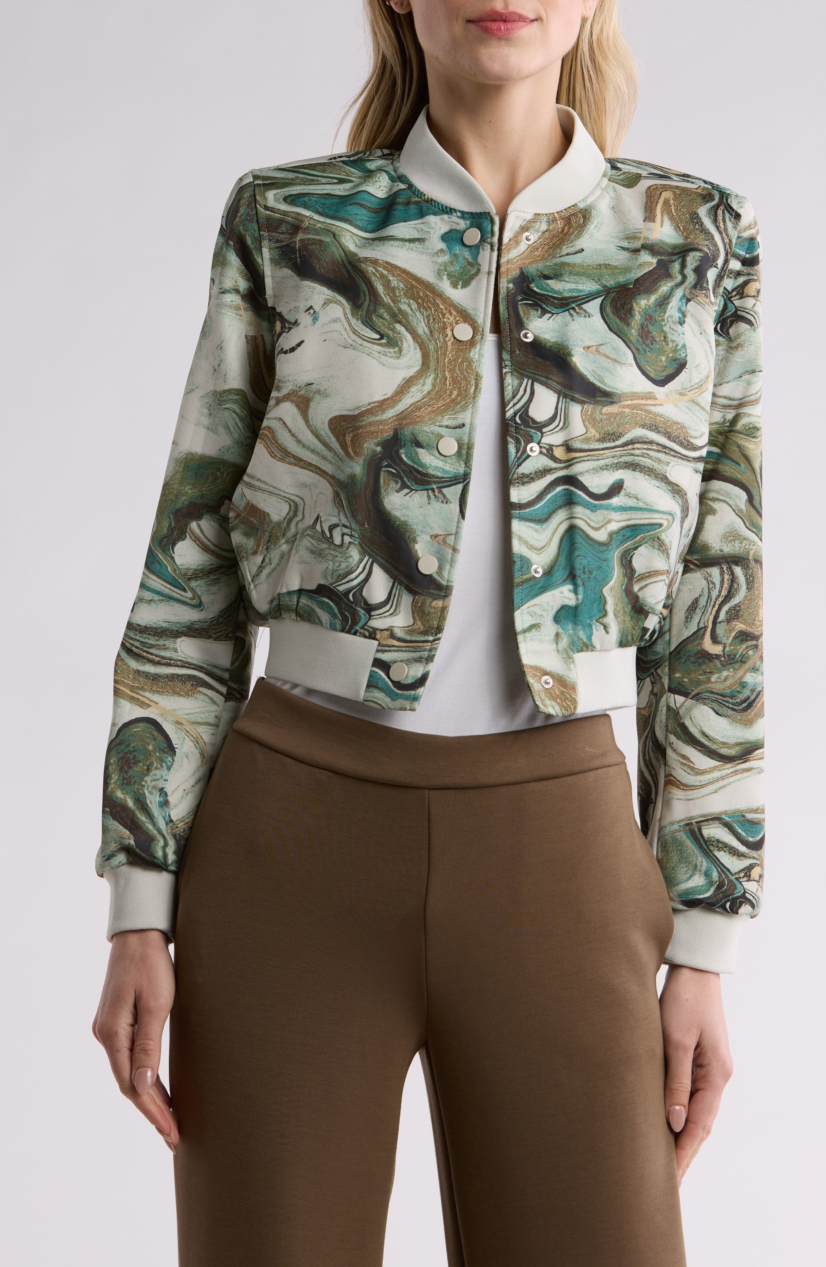 T Tahari Print Bomber Jacket | Nordstromrack