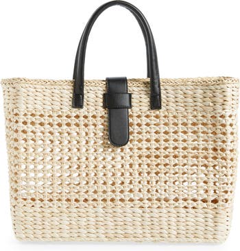 BTB Los Angeles Oversize Jules Rattan Tote | Nordstrom