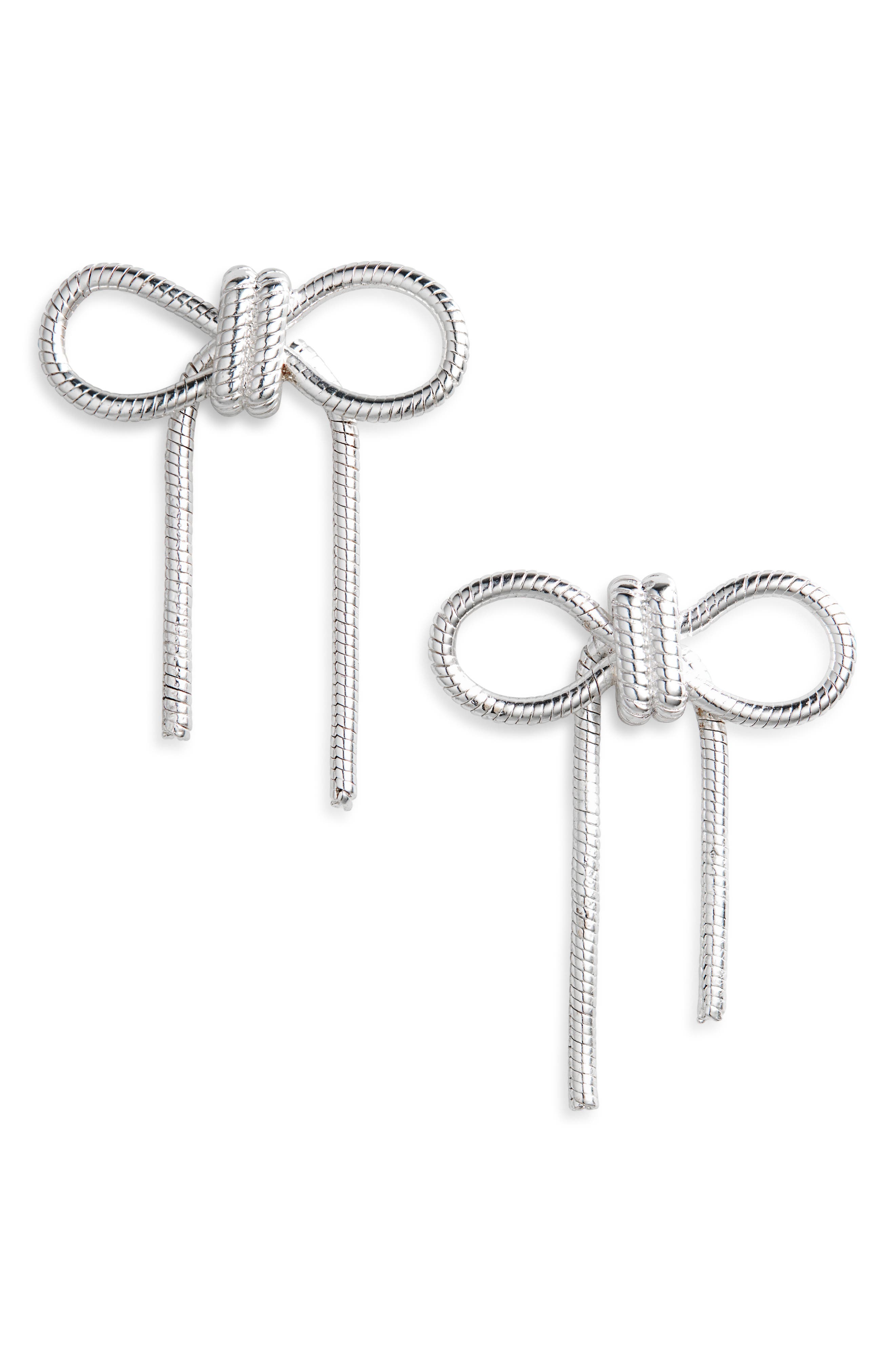 Madewell Snake Chain Bow Statement Earrings | Nordstromrack