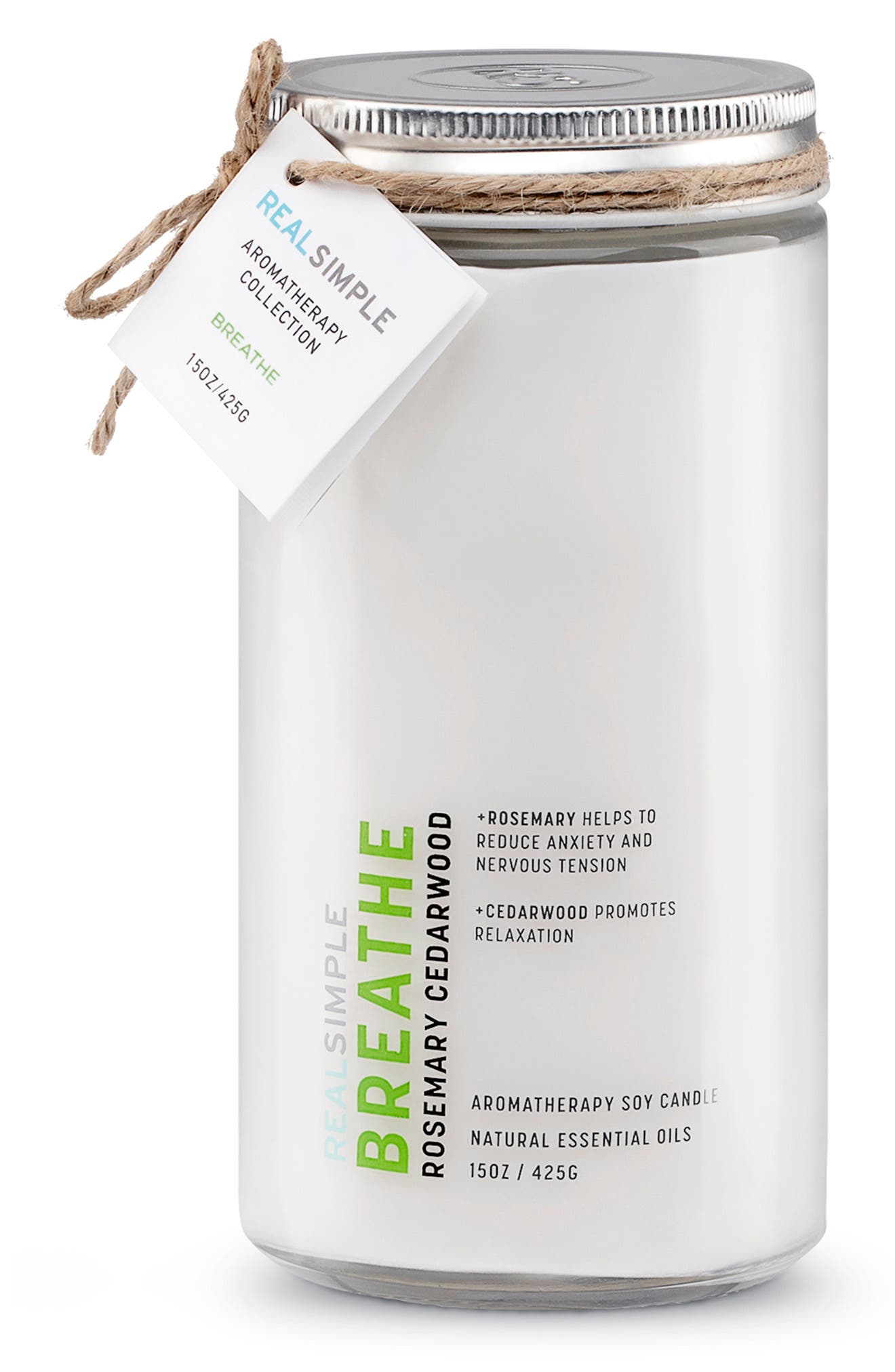 Real Simple 15 oz. Mason Jar with Jar Lid Candle - Rosemary Cedarwood ...