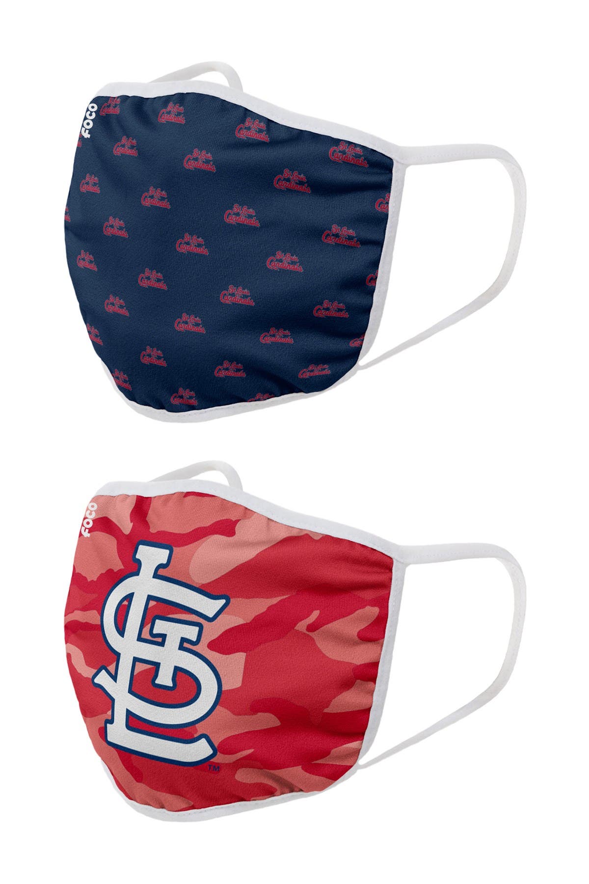 FOCO MLB St. Louis Cardinals Clutch Printed Face Cover - Pack of 2 ...