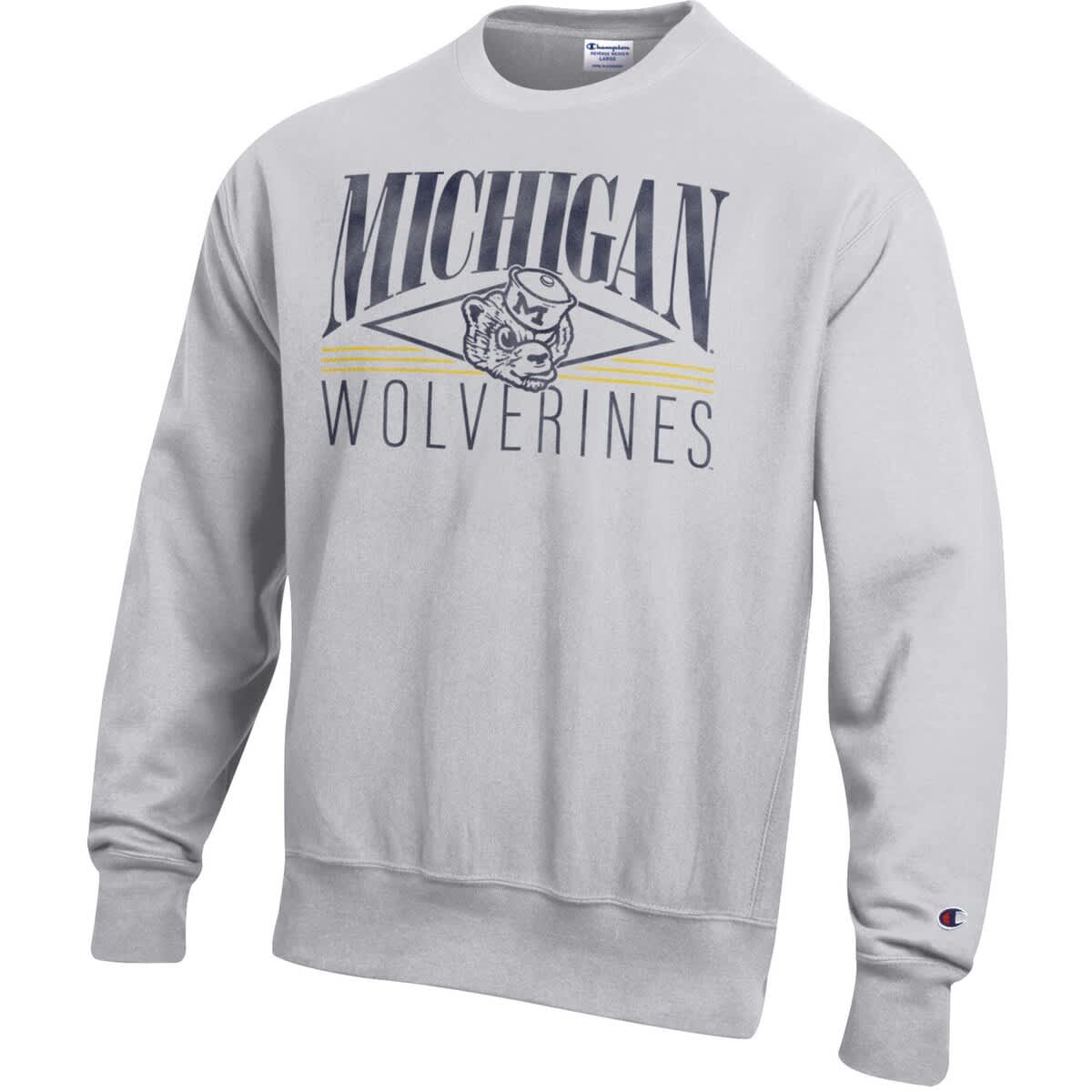 Champion Men's Champion Gray Michigan Wolverines Reverse Weave Fleece ...