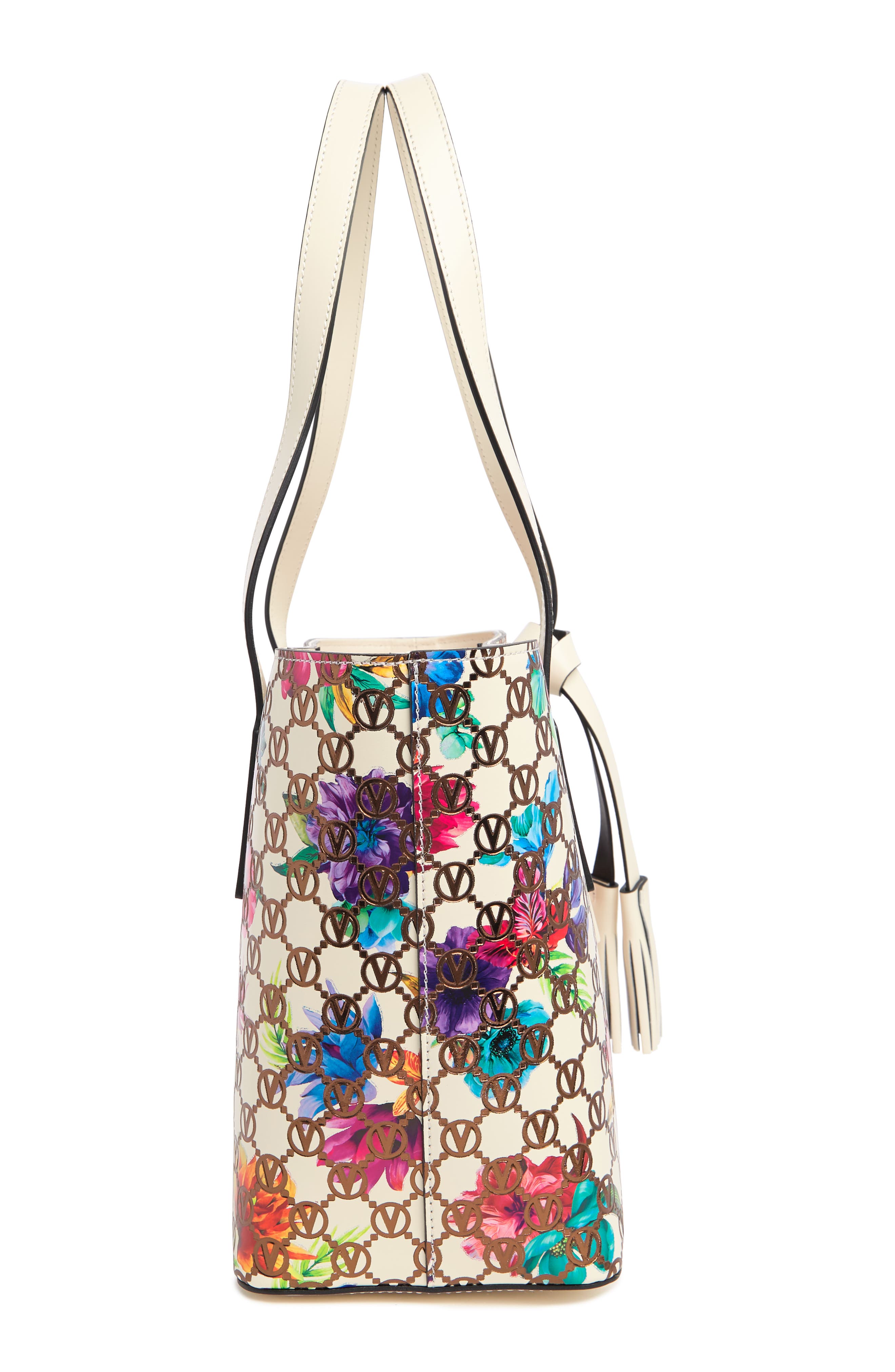 VALENTINO BY MARIO VALENTINO Prince Flowery Monogram Leather Tote Bag ...