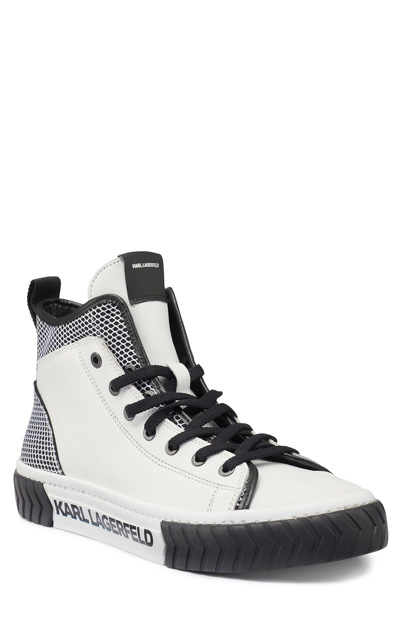 KARL LAGERFELD PARIS Double Eyelet Mid Top Sneaker (Men) | Nordstromrack