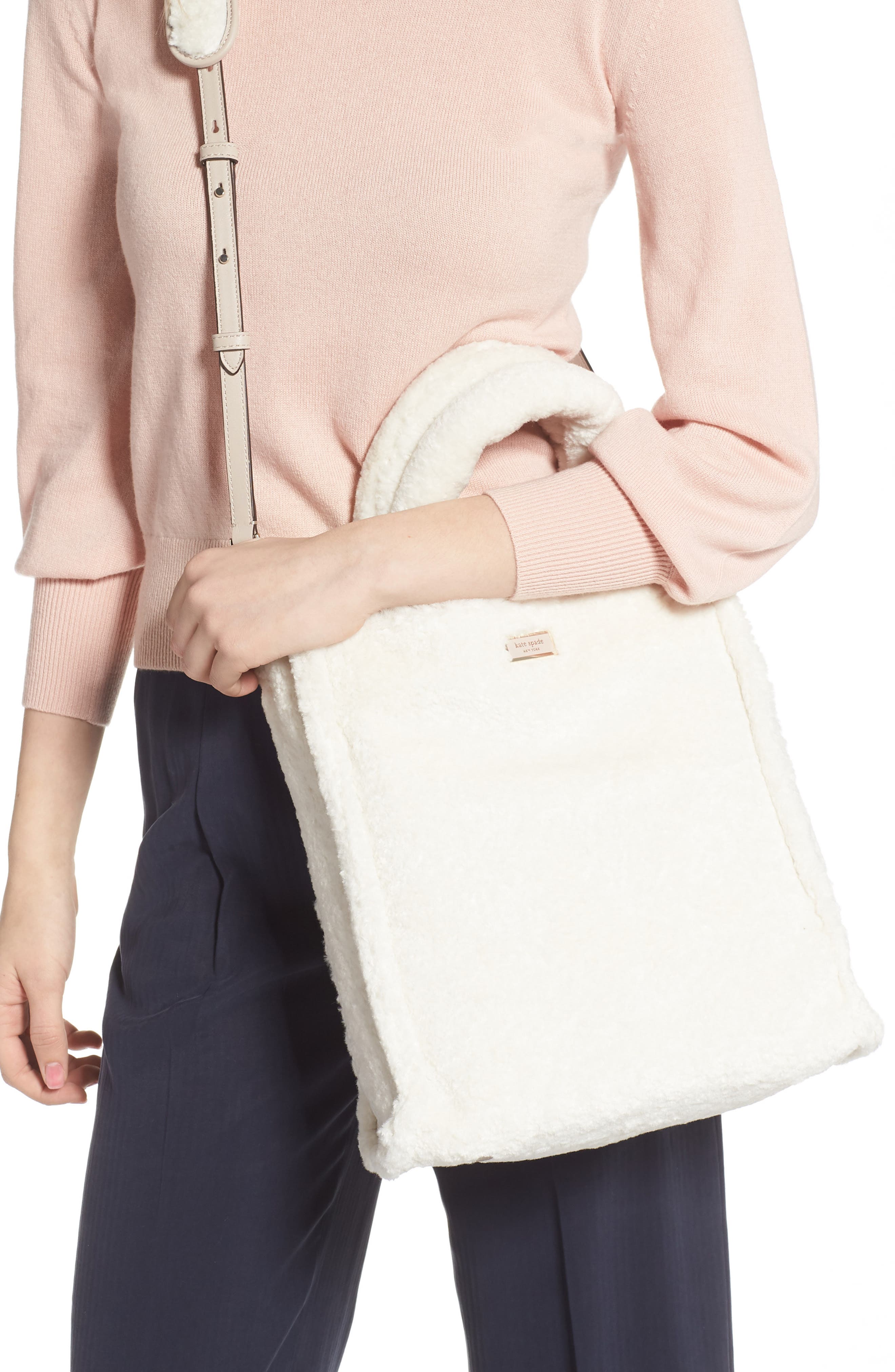 Kate Spade New York medium sam – fluffy faux fur satchel | Nordstrom