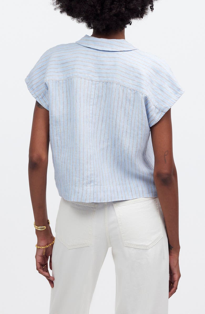 Madewell Boxy Cap Sleeve Linen Camp Shirt | Nordstromrack