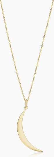 Oradina 10K Gold Bella Luna Pendant Necklace | Nordstrom