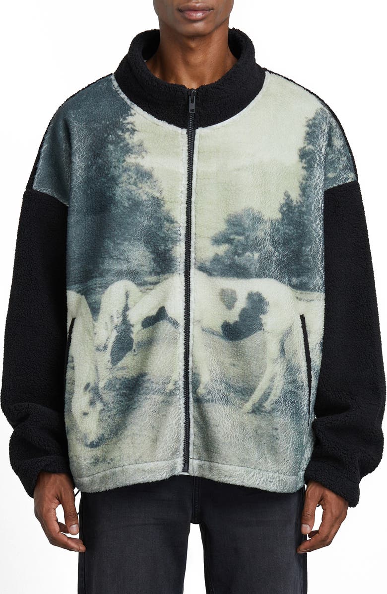 Profound Horses Oversize Fleece Jacket | Nordstromrack
