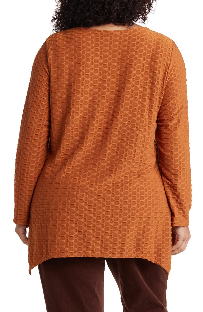 RUBY RD Geo Textured Sharkbite Hem Top | Nordstromrack