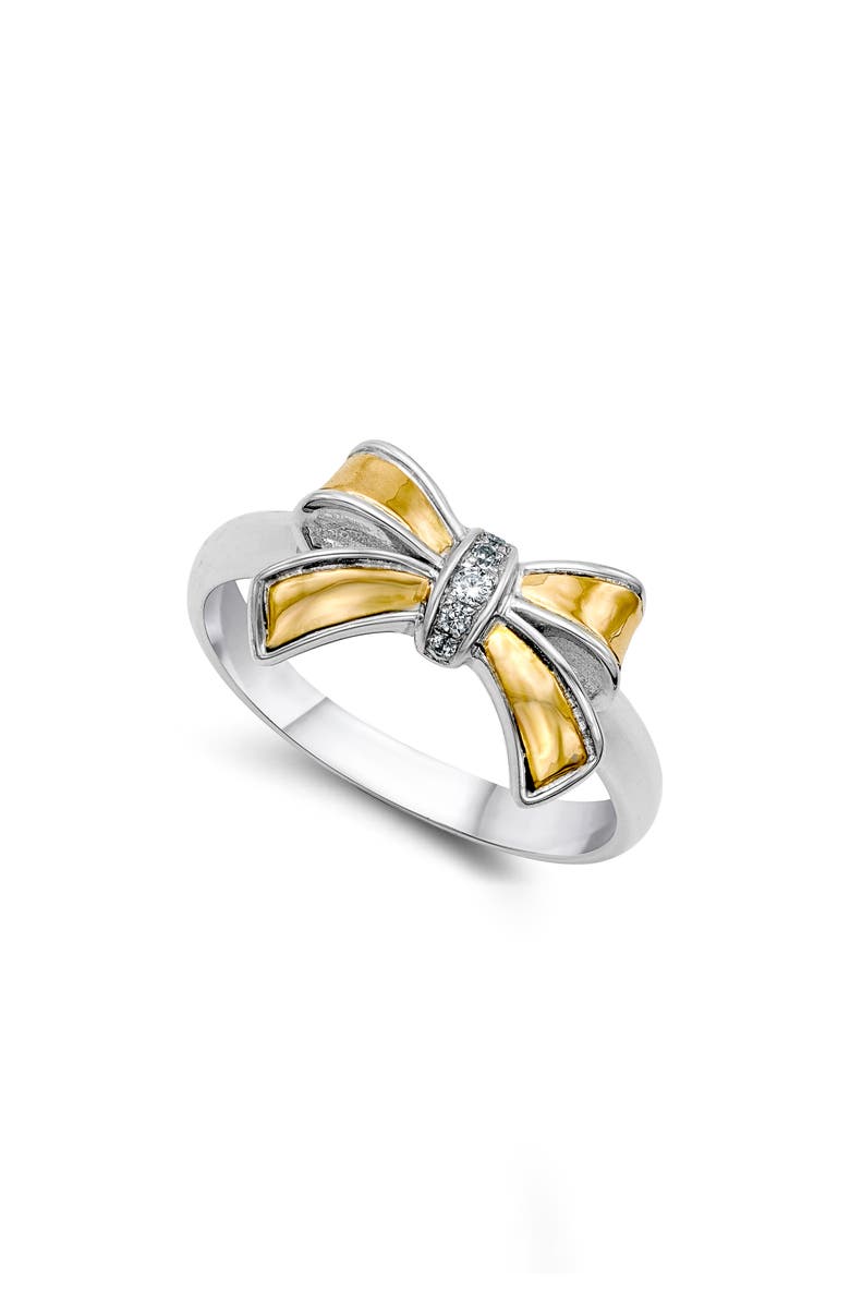 SAMUEL B. Two-Tone White Topaz Ribbon Ring | Nordstromrack