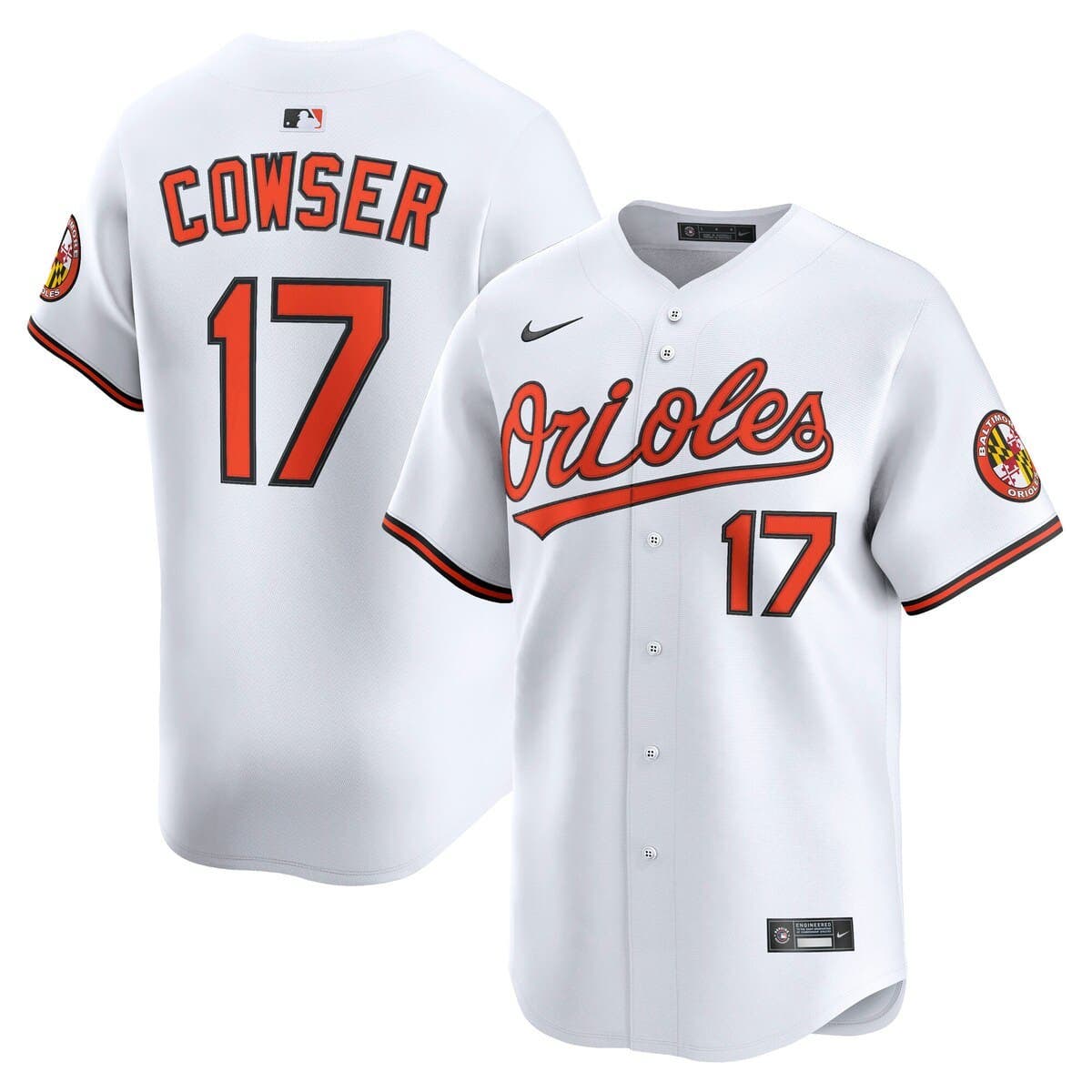 Nike Men's Nike Colton Cowser White Baltimore Orioles Home Limited ...