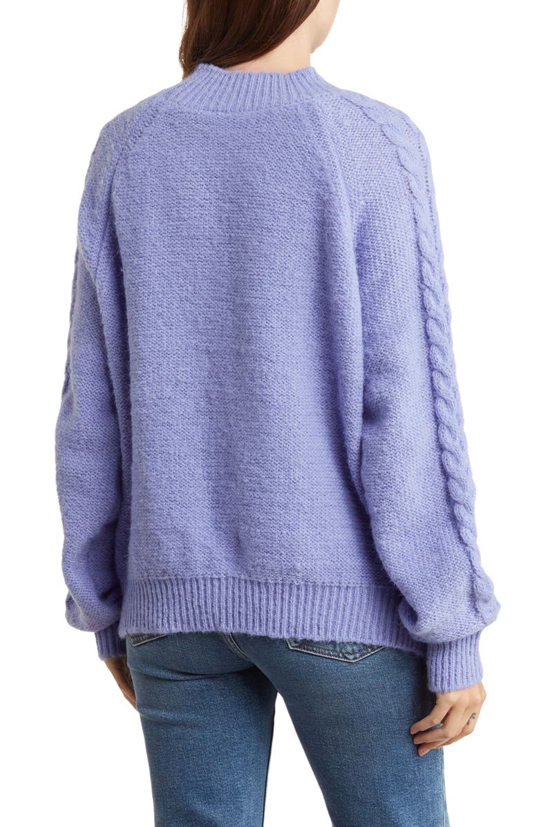 Melrose and Market Raglan Sleeve Cable Knit Sweater | Nordstromrack