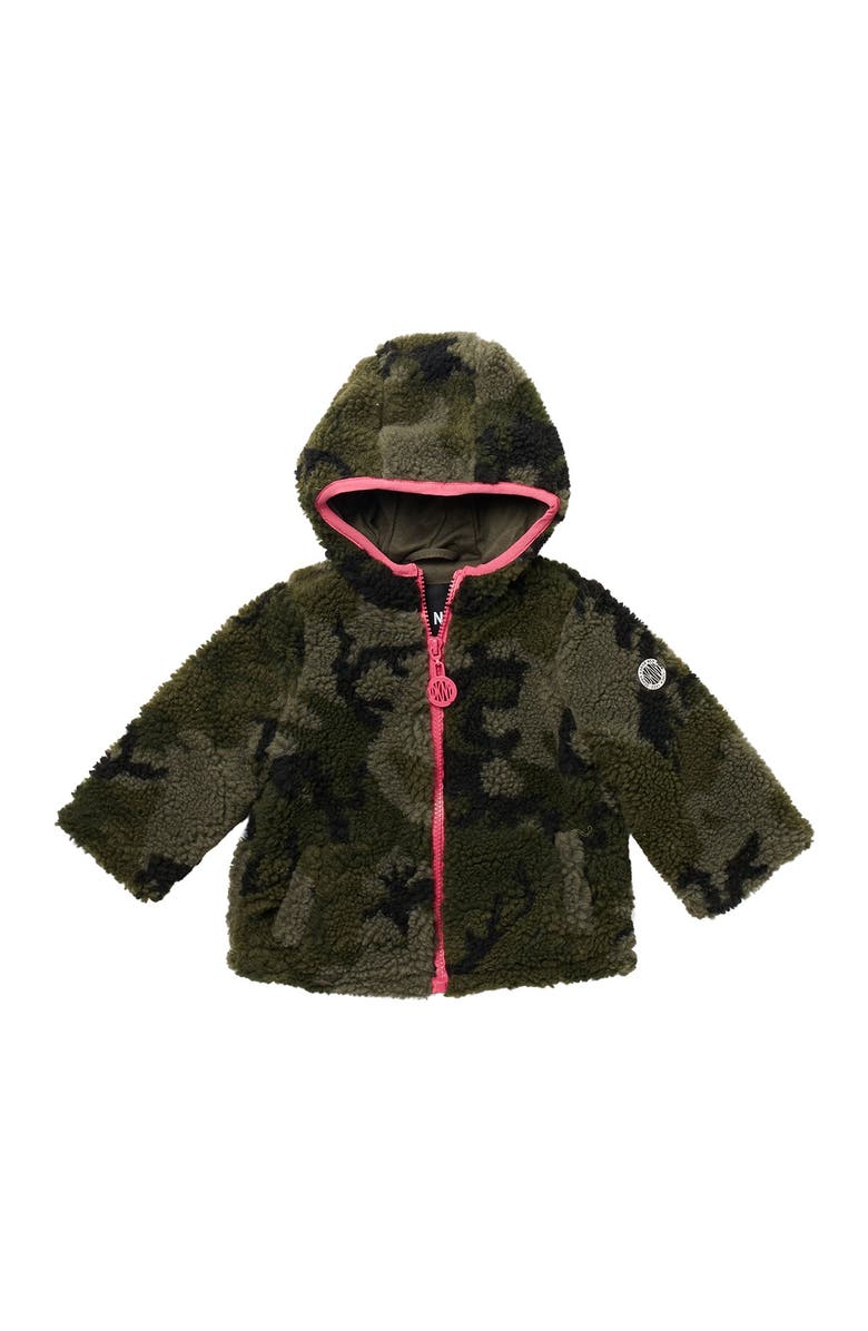 DKNY Camo Print Plush Fleece Jacket | Nordstromrack