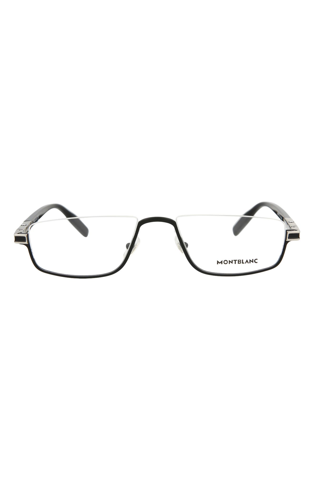 Montblanc 55mm Bottom Half-Rim Optical Glasses | Nordstromrack