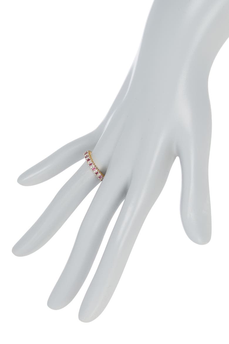 Gold Vermeil Prong Set Diamond & Ruby Stacking Ring (Women) | Nordstromrack