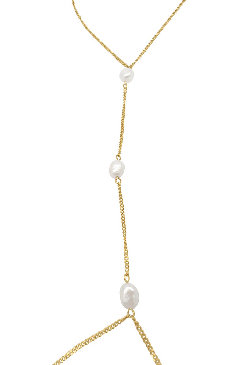 ADORNIA FINE Water Resistant 14K Gold Plated Freshwater Pearl Body ...