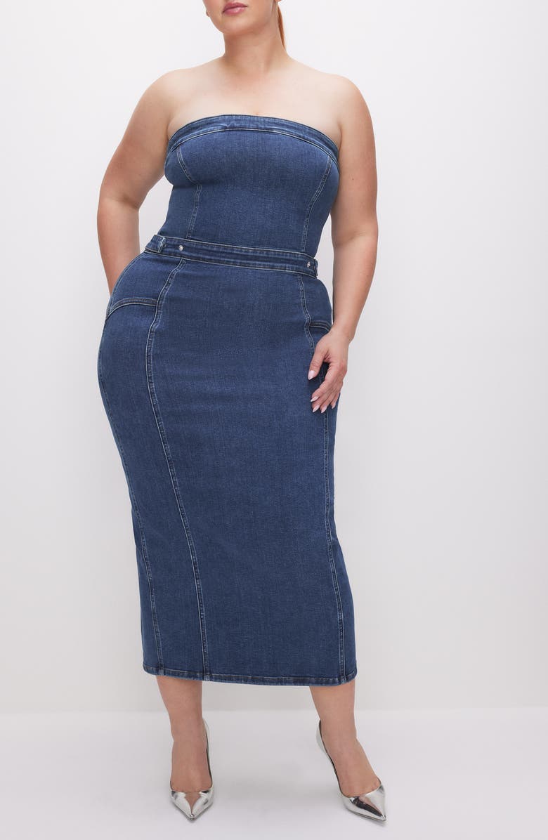 Good American Denim Tube Midi Dress | Nordstromrack