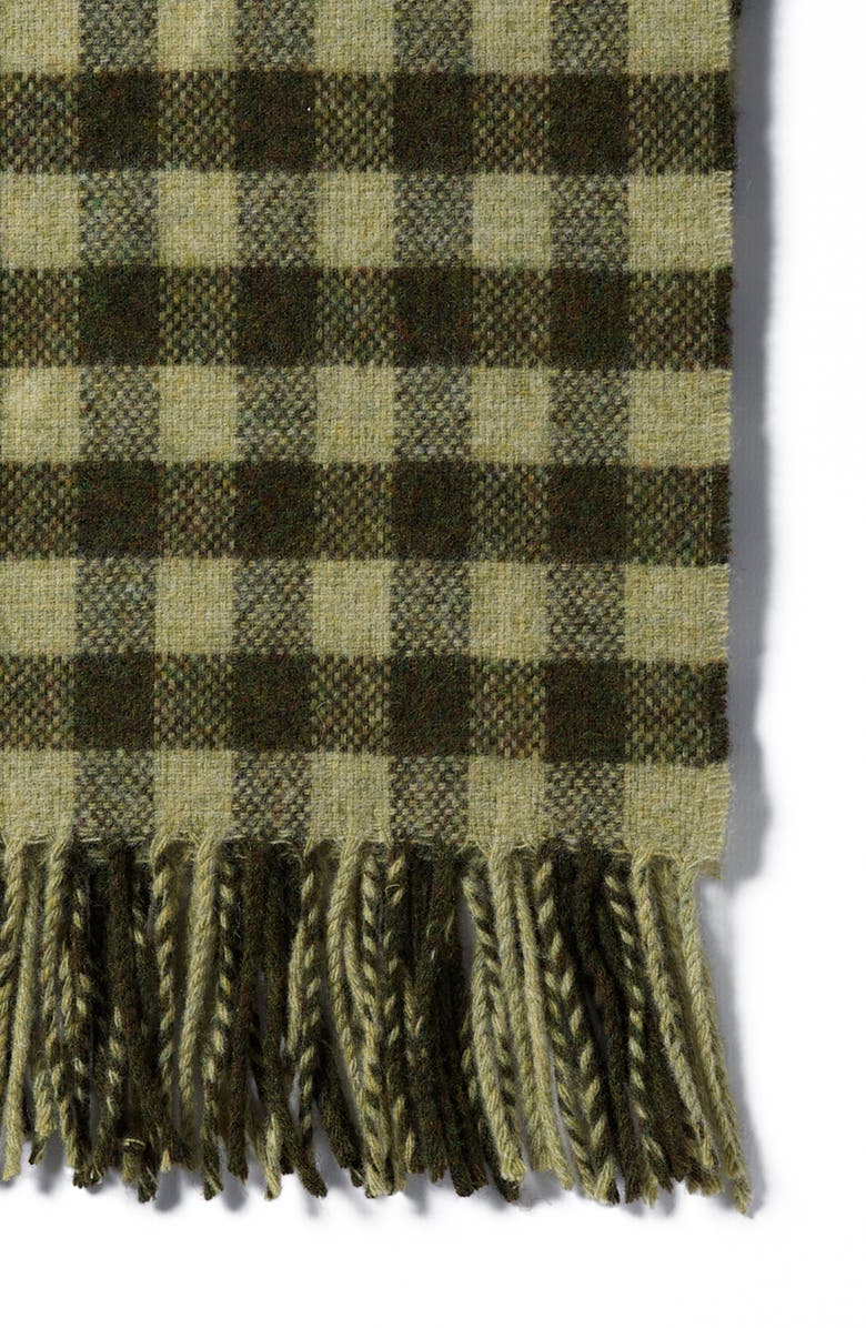 PIGLET IN BED Gingham Merino Wool Blanket | Nordstrom
