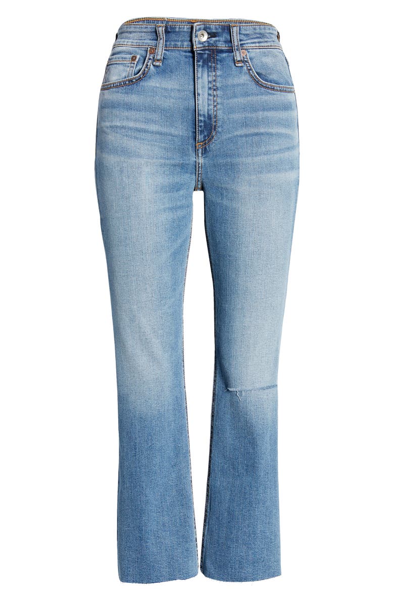 rag & bone Nina High Waist Shorty Crop Flare Leg Jeans | Nordstromrack