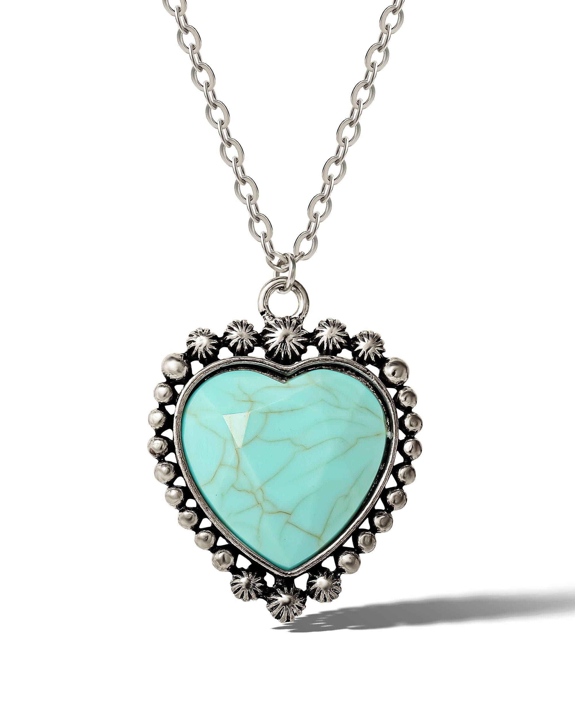 Jessica Simpson Blue Heart Necklace | Nordstrom