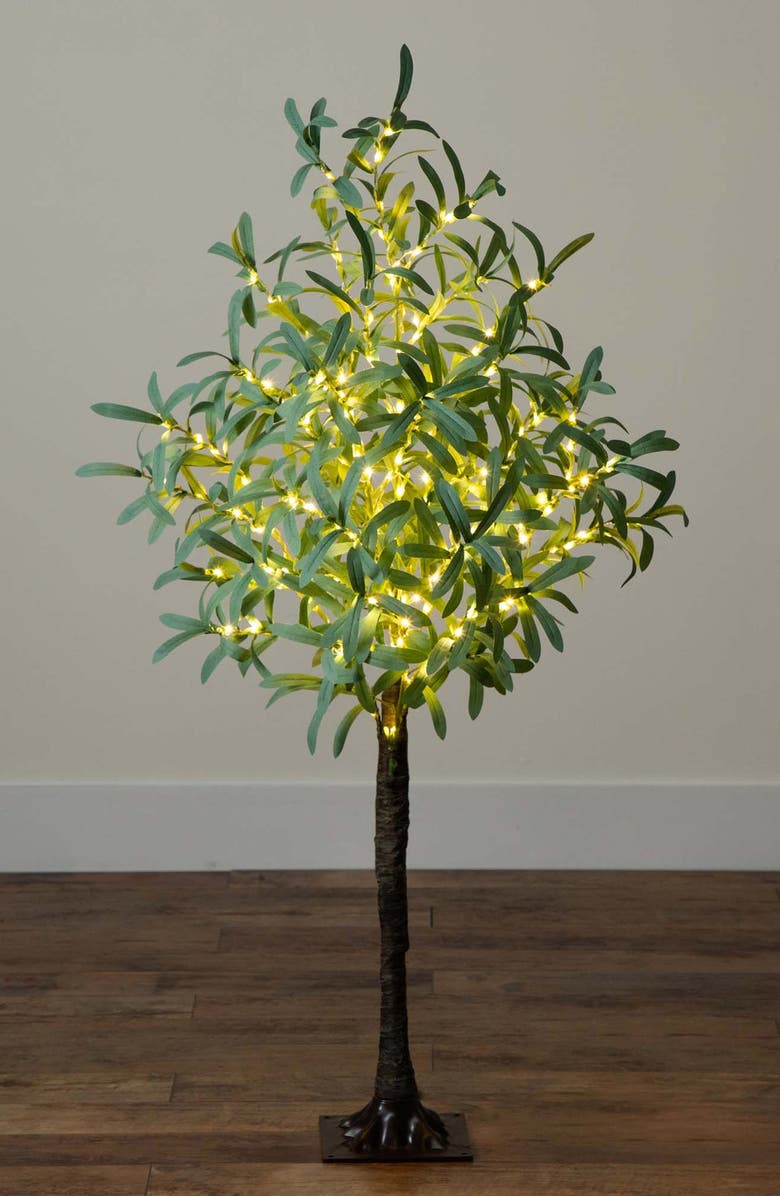 NEARLY NATURAL 4-Foot Pre-Lit Artificial Olive Tree | Nordstromrack