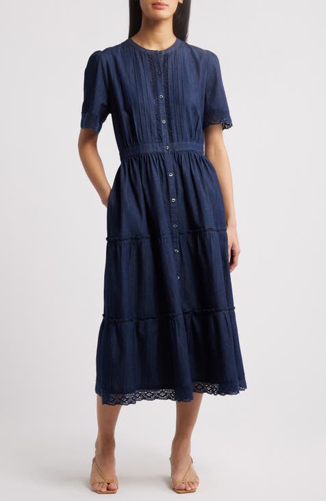 Women's Midi Denim Dresses | Nordstrom