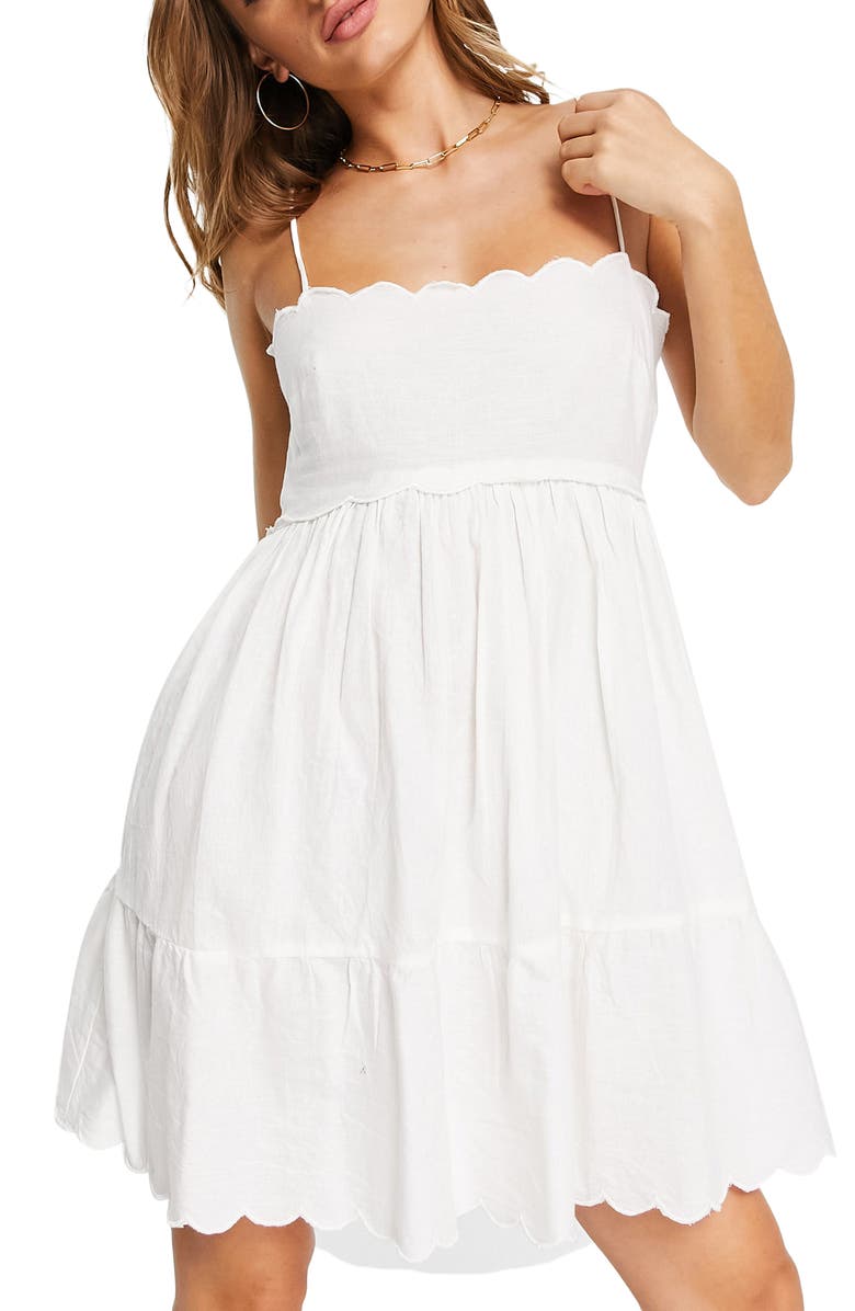 ASOS DESIGN Scallop Edge Mini Sundress | Nordstromrack