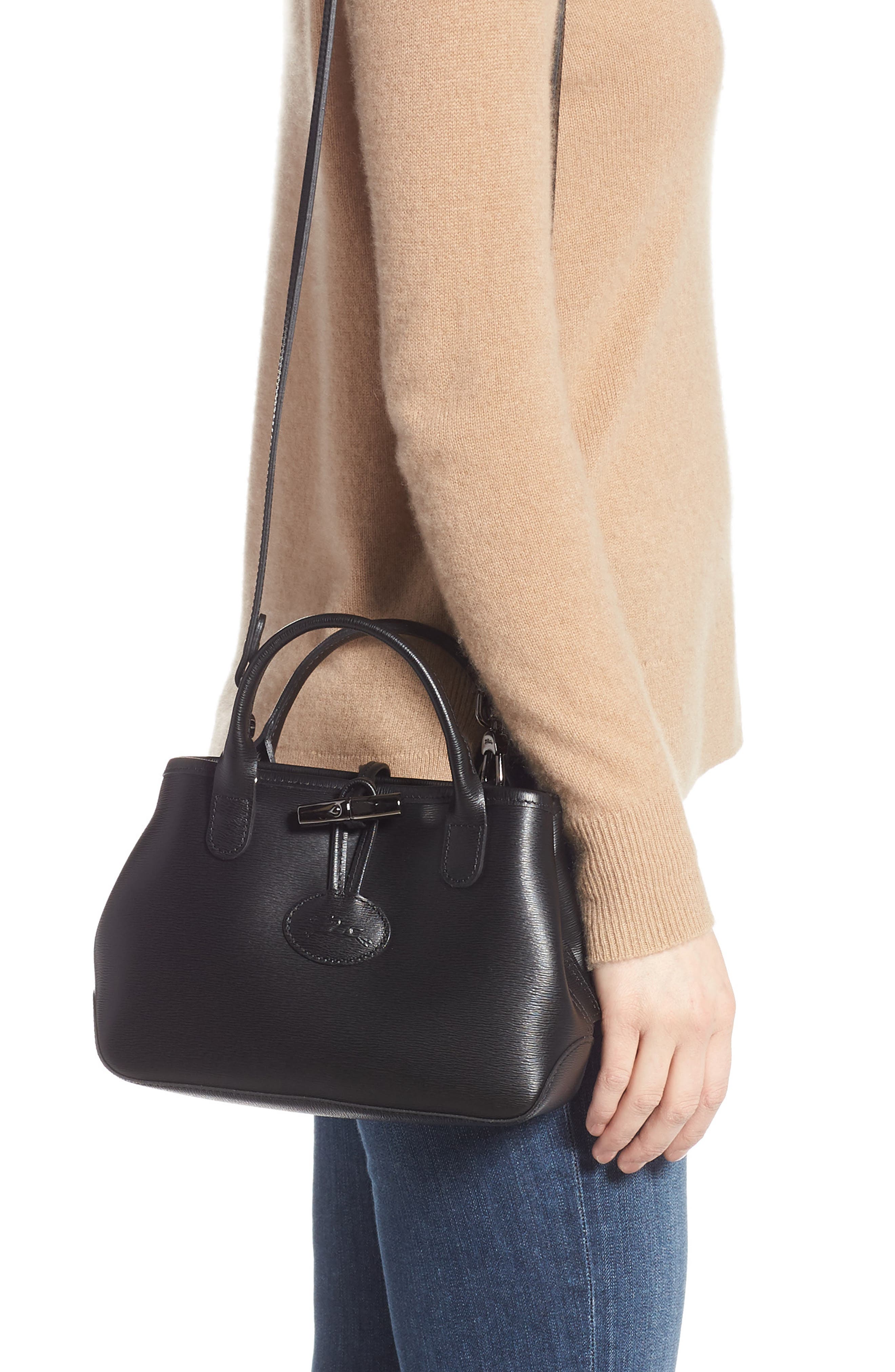 Longchamp Mini Roseau Leather Crossbody Bag | Nordstromrack
