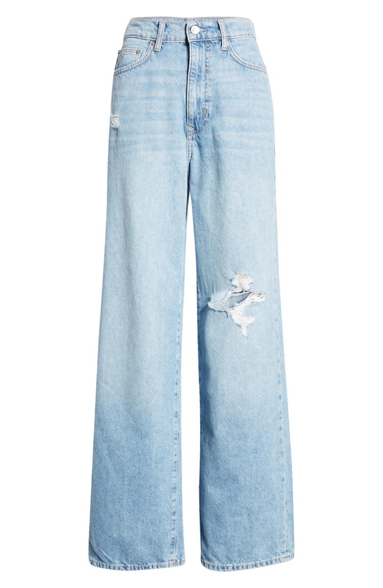 Lovers + Friends Lennon Distressed High Waist Wide Leg Jeans ...