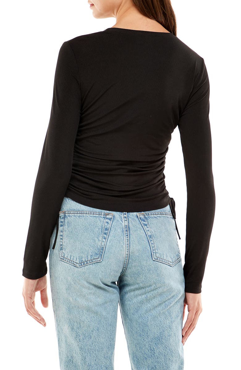 WAYF Kendall Rib Cinched Side Tie Top | Nordstromrack