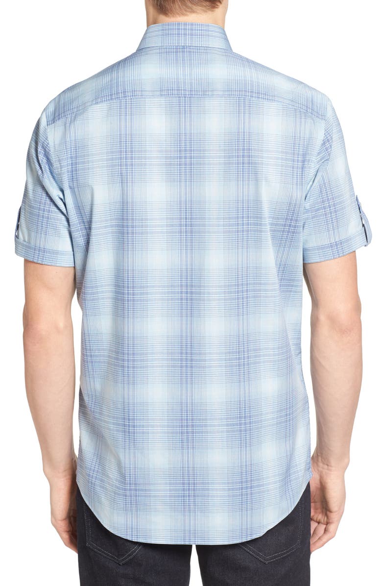 Calibrate Trim Fit Non-Iron Plaid Sport Shirt | Nordstromrack