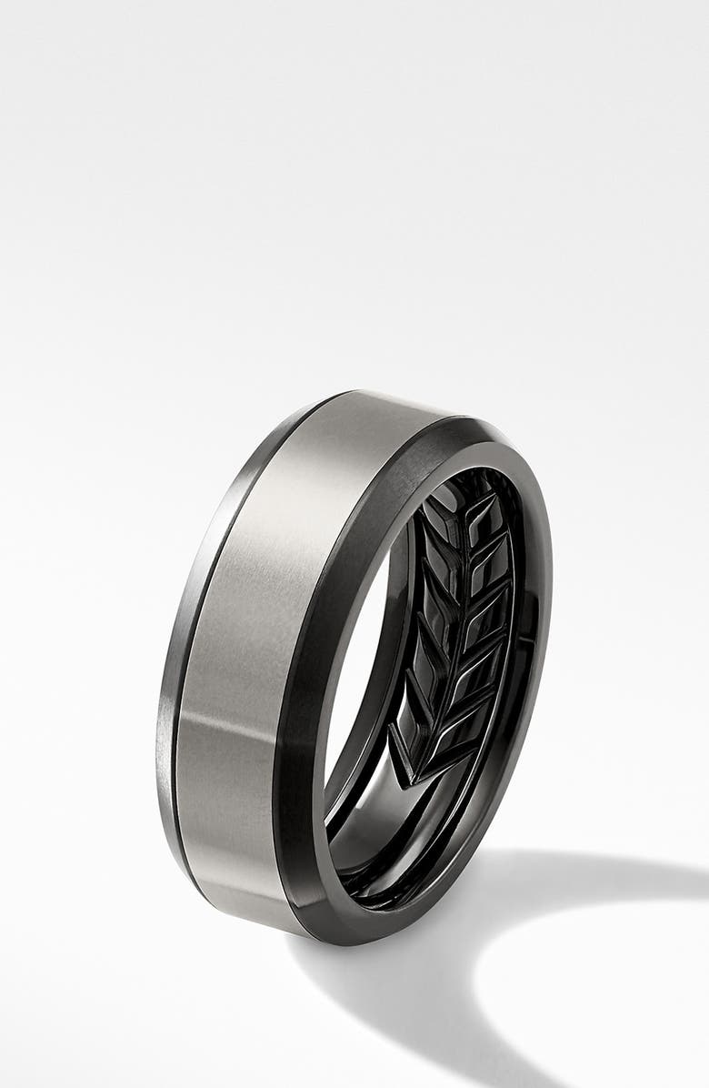 David Yurman Beveled Titanium Band Ring | Nordstrom