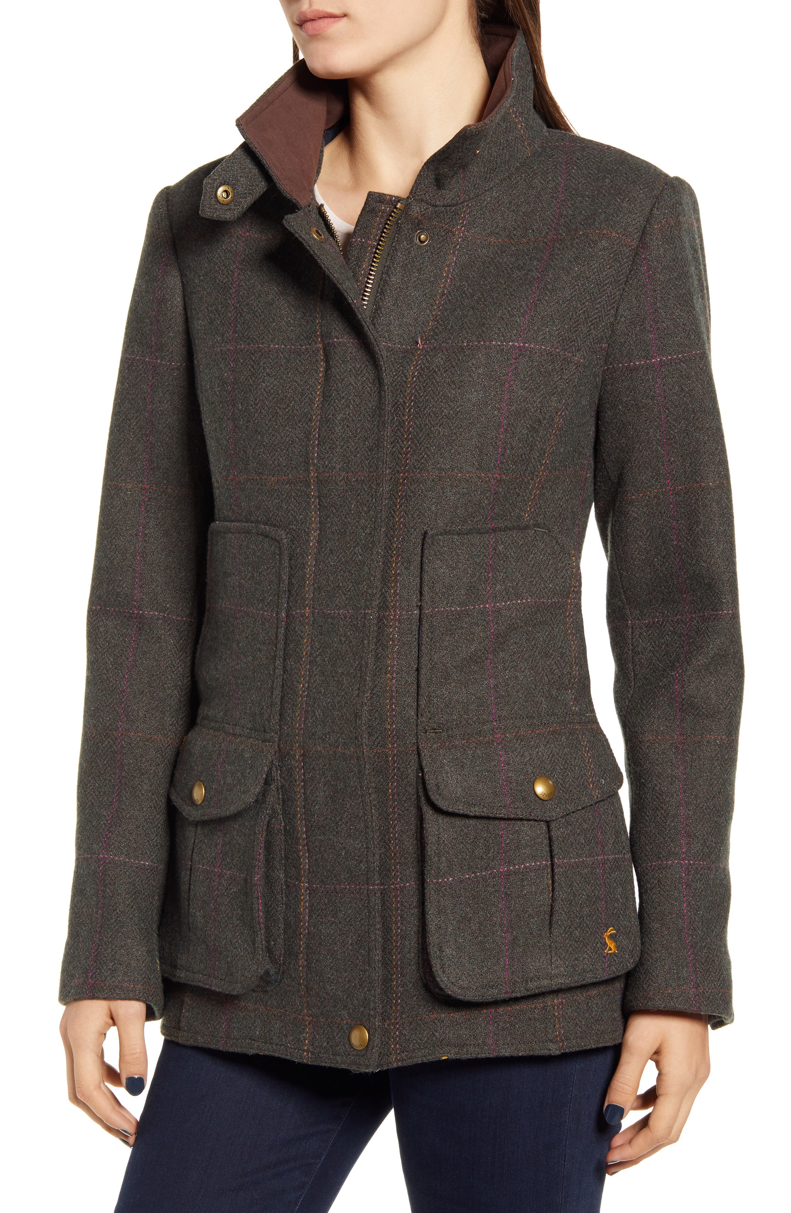 Joules Wool Blend Tweed Field Coat | Nordstrom