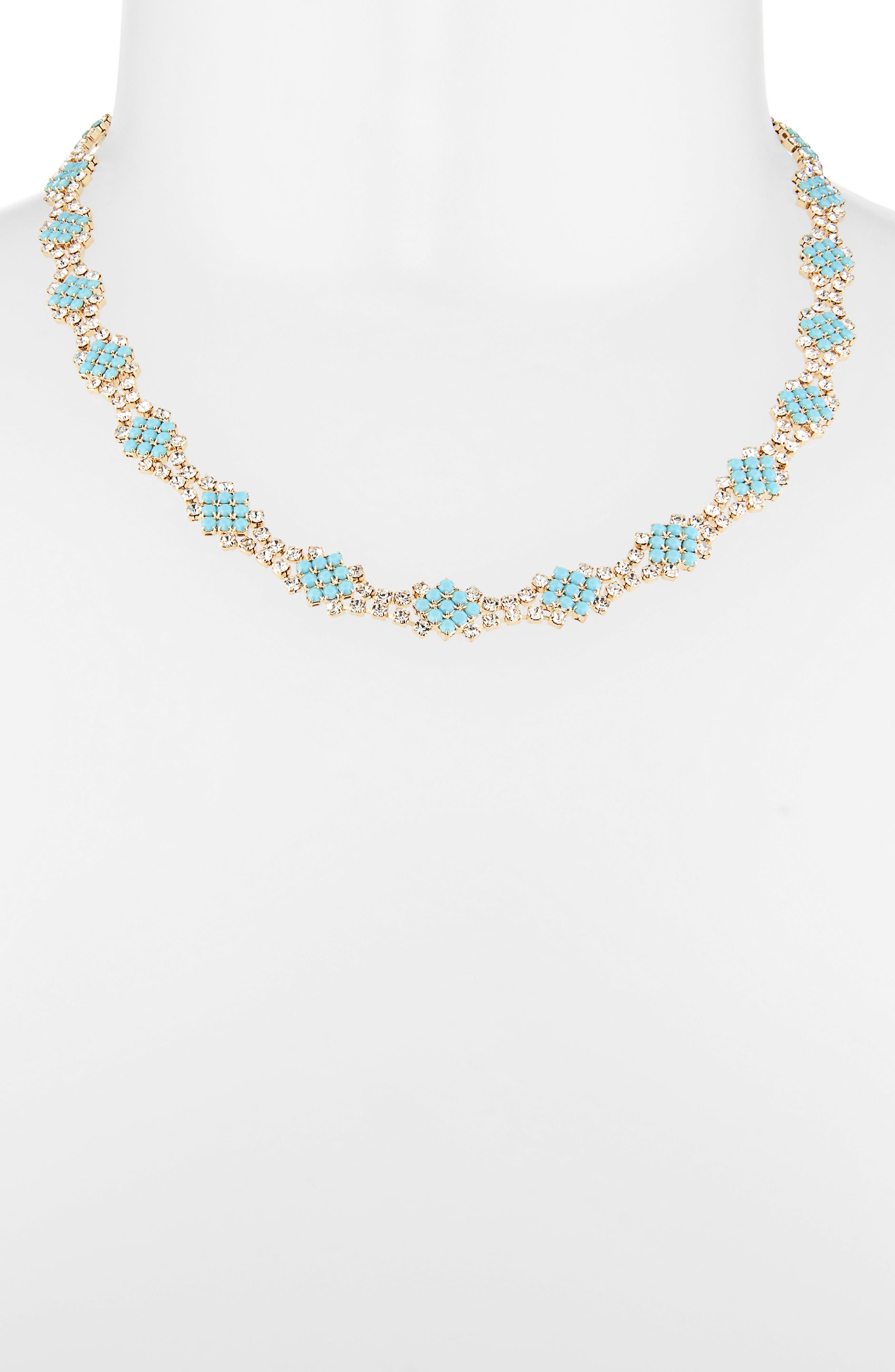 Tasha Crystal & Faux Turquoise Necklace | Nordstromrack