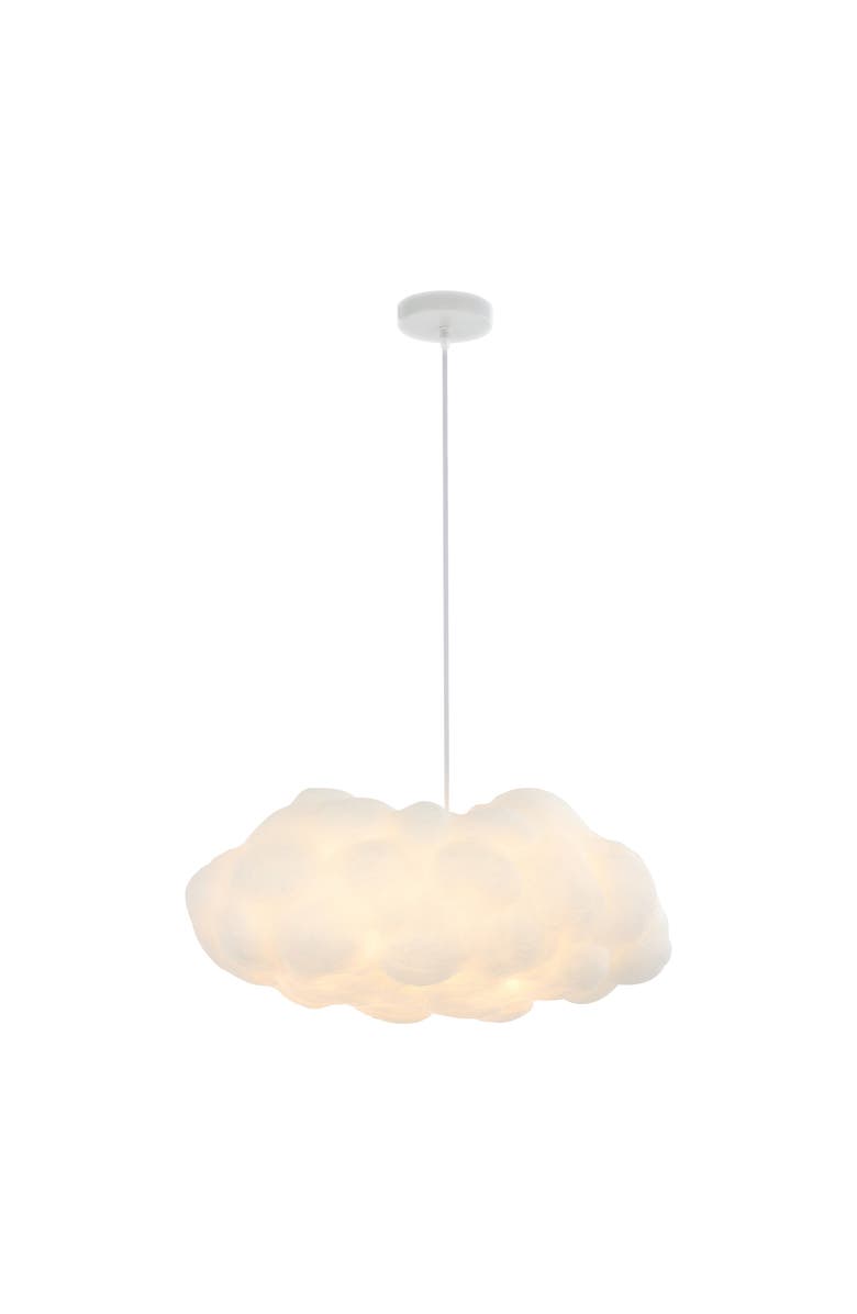JONATHAN Y Zephyr 2-Light Modern Contemporary Silk LED Cloud Pendant ...