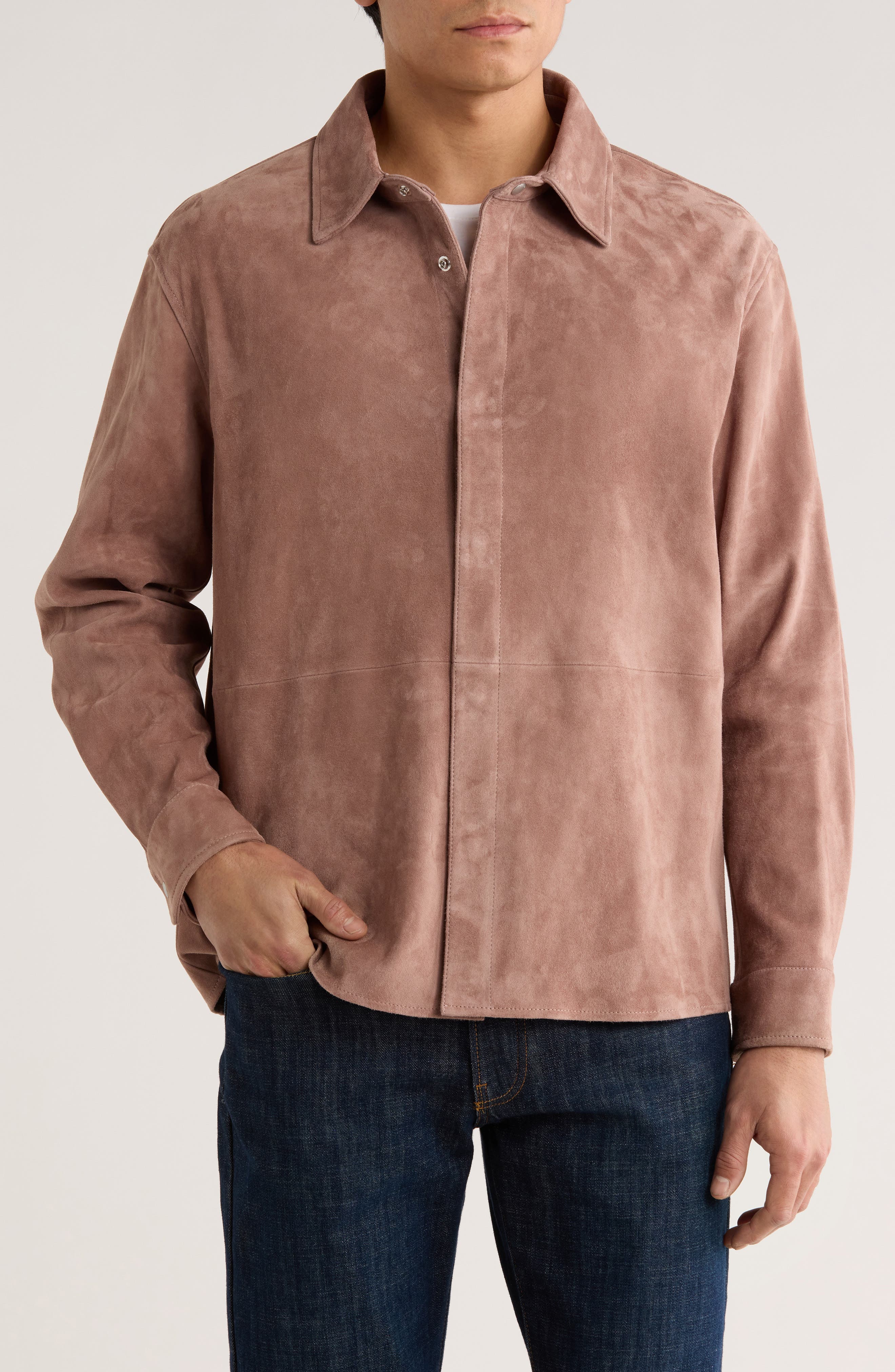 FRAME Suede Shirt Jacket | Nordstrom
