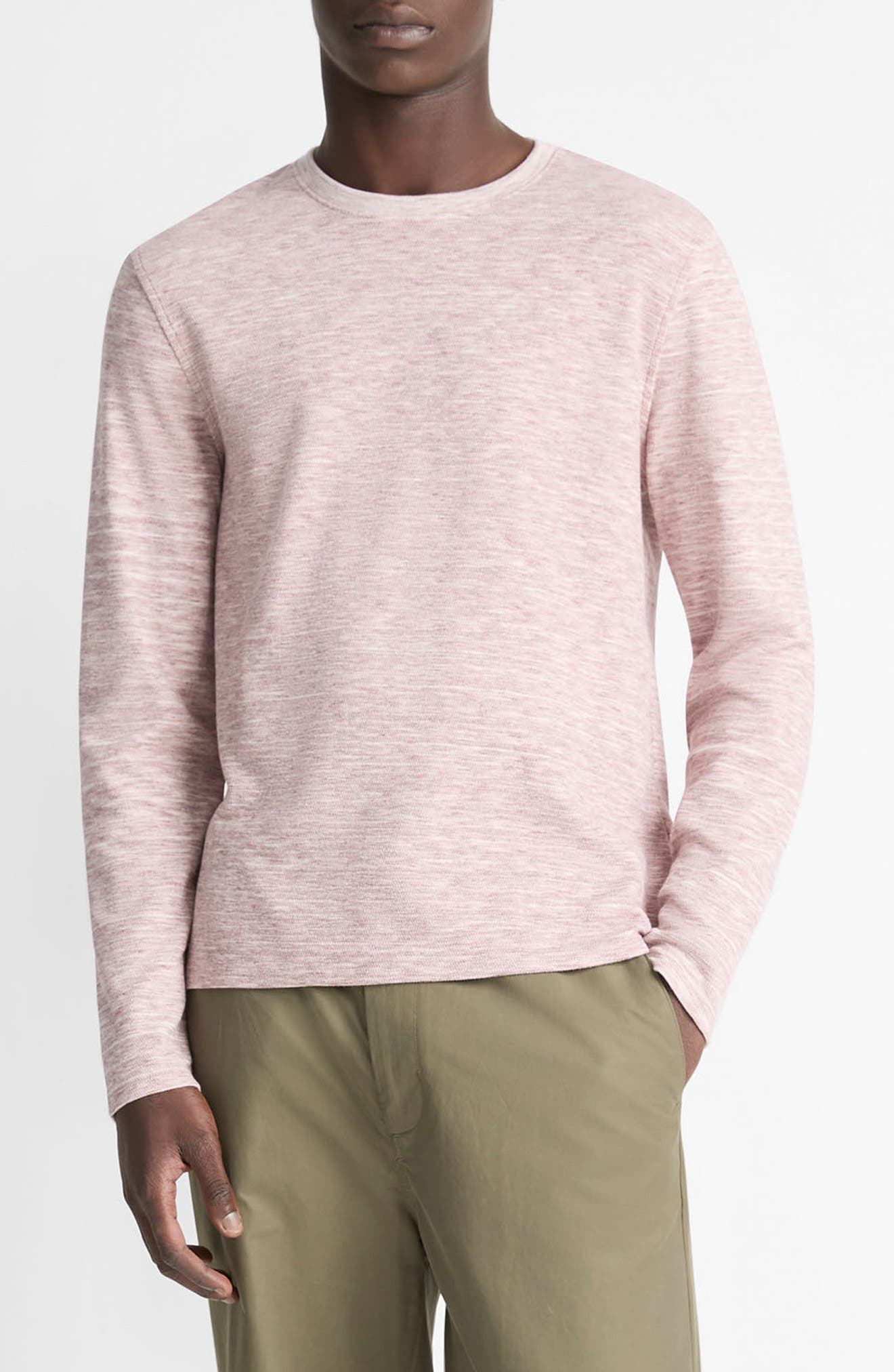 Vince Long Sleeve Double Knit Crewneck T-Shirt (Men) | Nordstrom