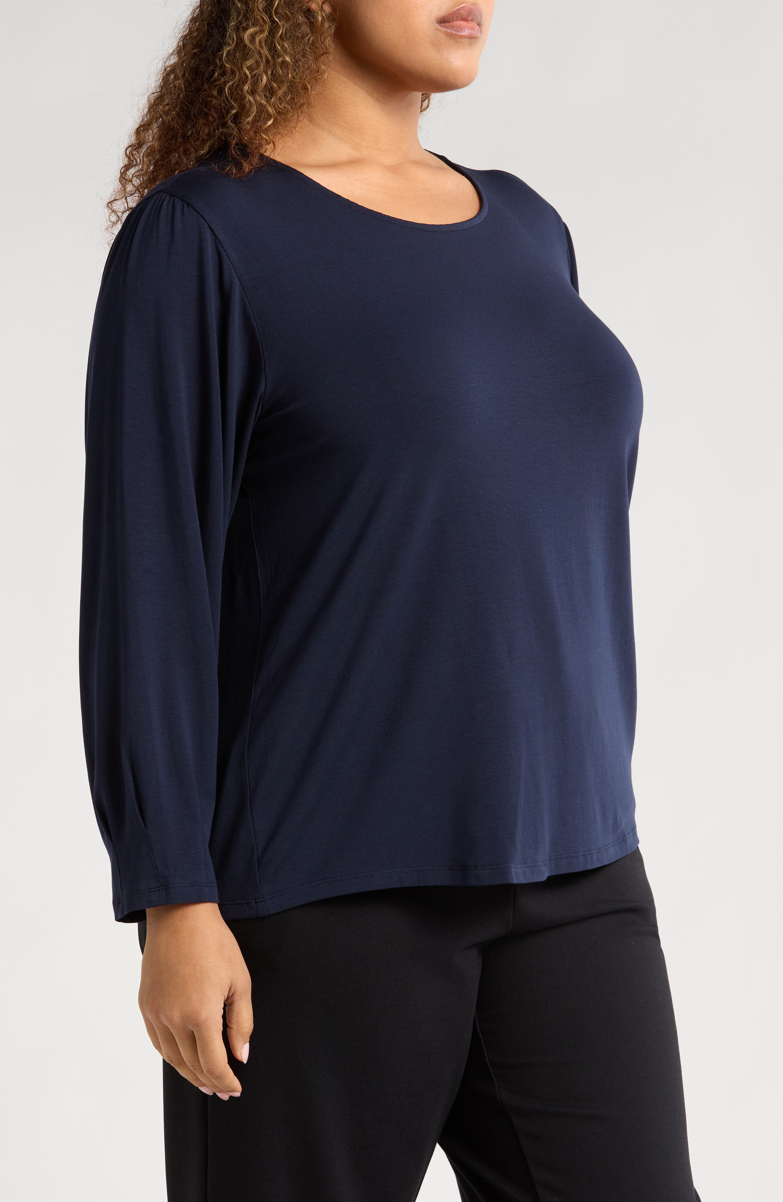 Eileen Fisher Pleated Sleeve Top | Nordstrom