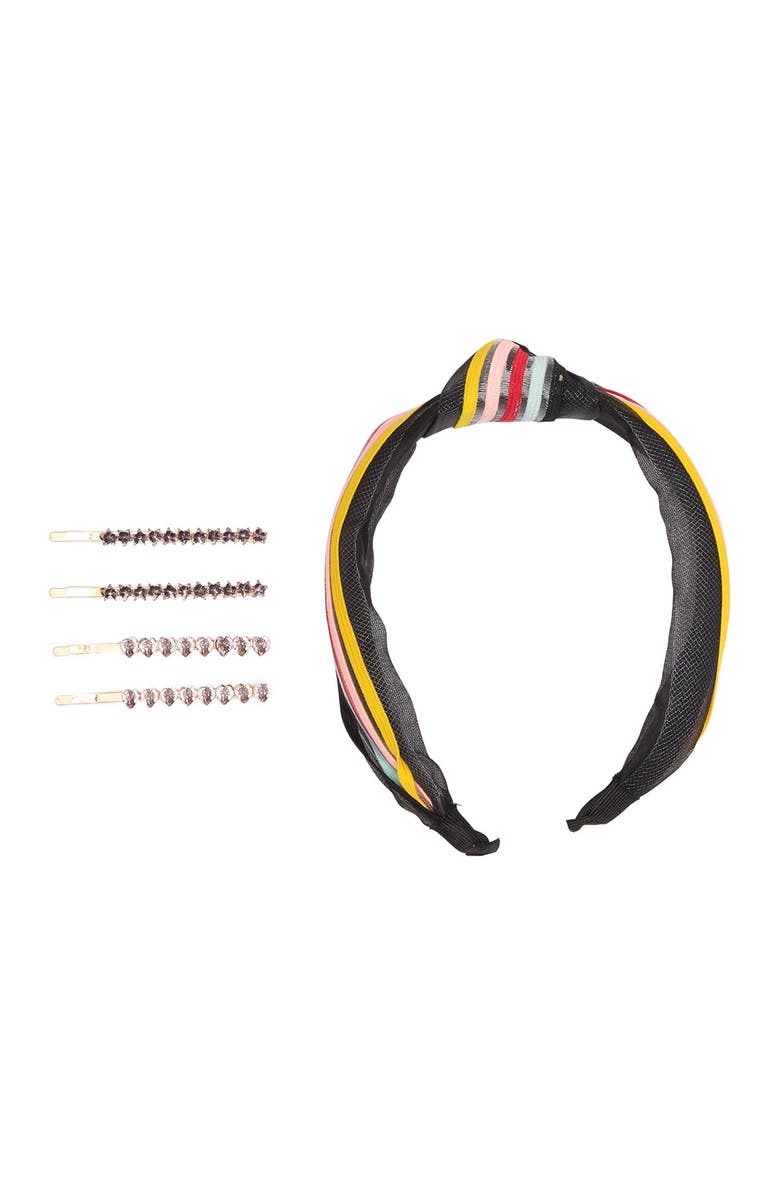 Cara Top Knot Stripe Headband & Hair Pins 5-Piece Set | Nordstromrack