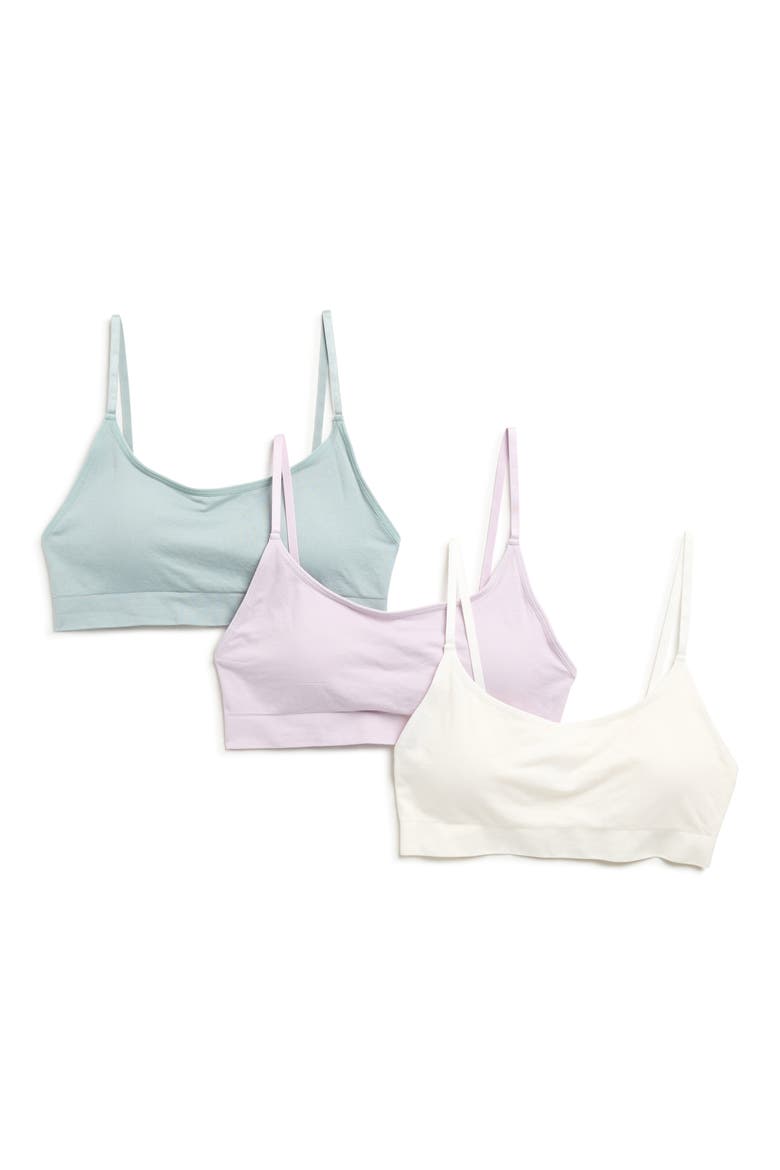 Everyday 3-Pack Assorted Scoop Neck Bralettes (Women) | Nordstromrack