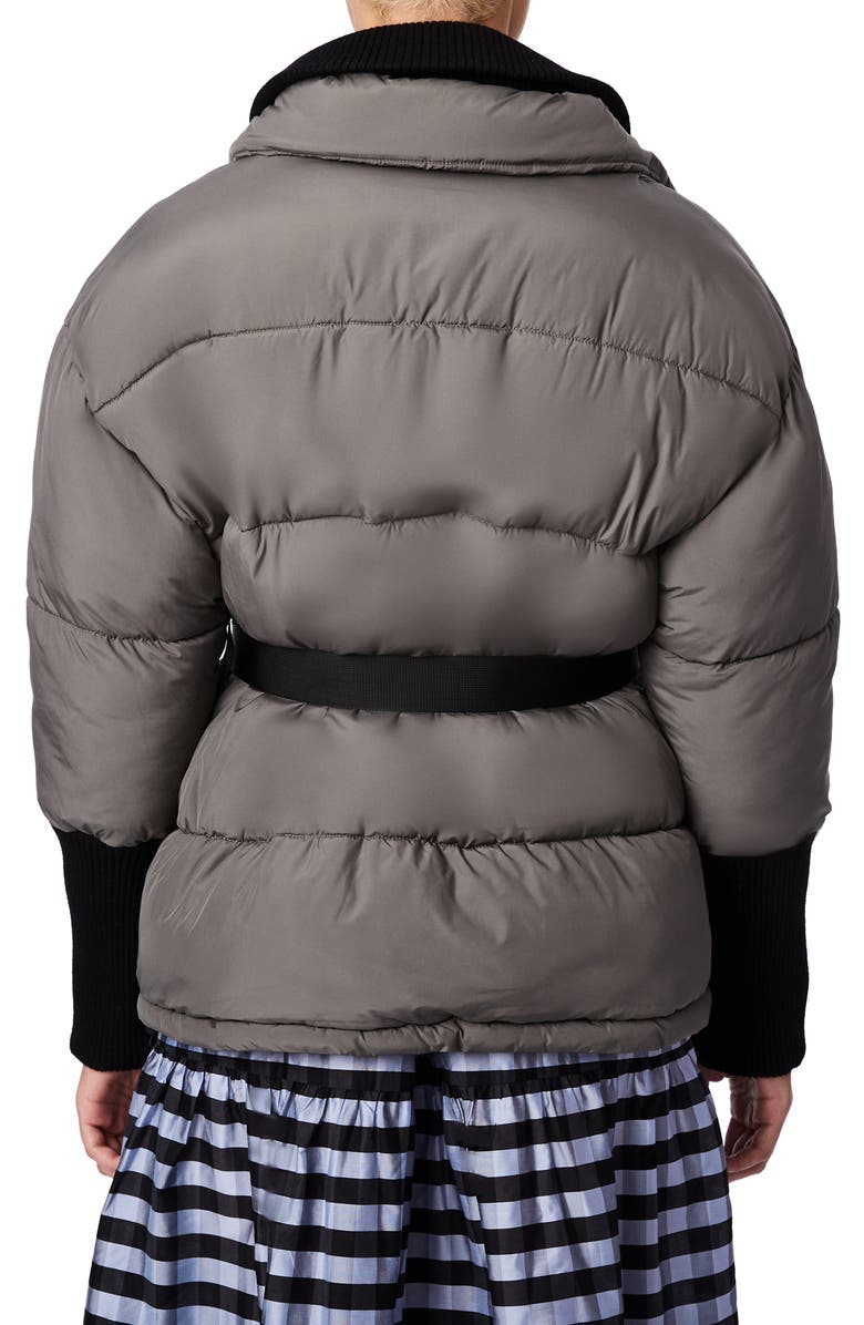 BERNIE The Wind Beneath My Wings Belted Puffer Jacket with Removable ...