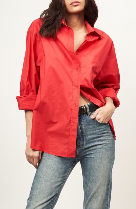 Women's Red Button Up Tops | Nordstrom