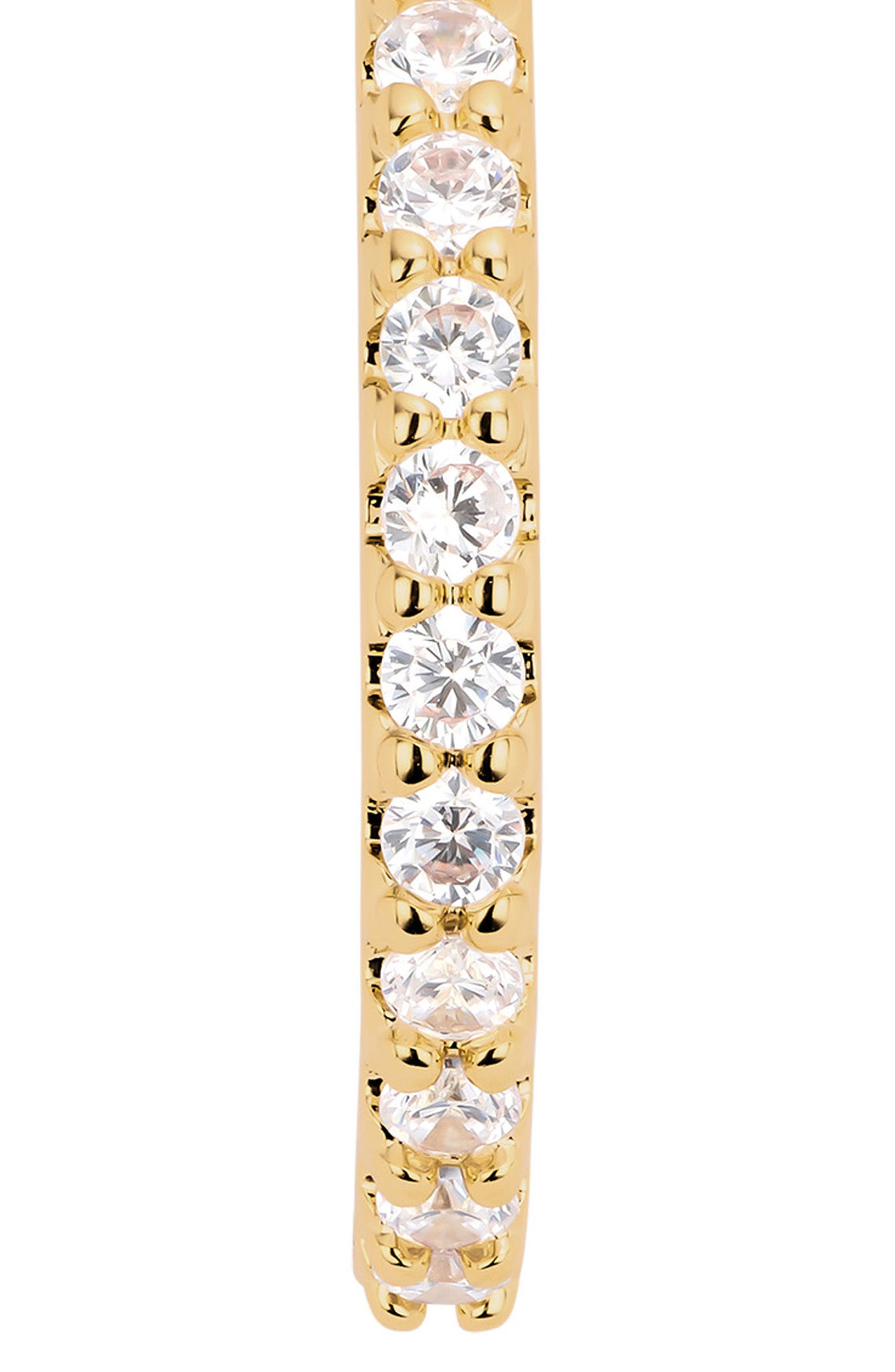 ATHRA LUXE Modern Muse CZ In & Out Huggie Hoop Earrings | Nordstrom