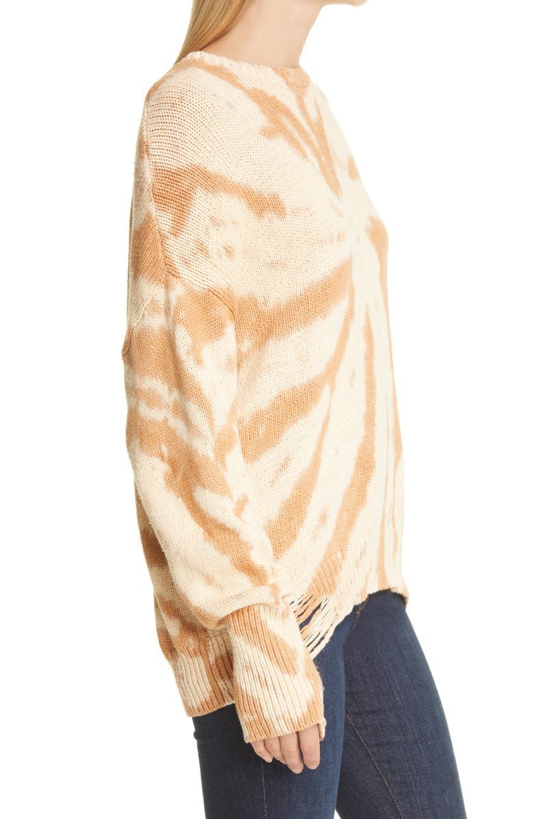 NSF Clothing Anabelle Boyfriend Tie Dye Distressed Slouchy Sweater ...