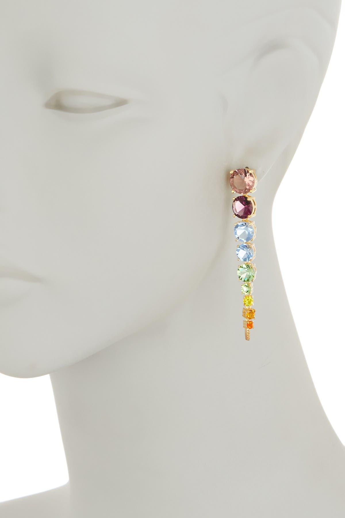 RIVKA FRIEDMAN 18K Gold Clad Reverse Graduated Rainbow Candy Faceted ...