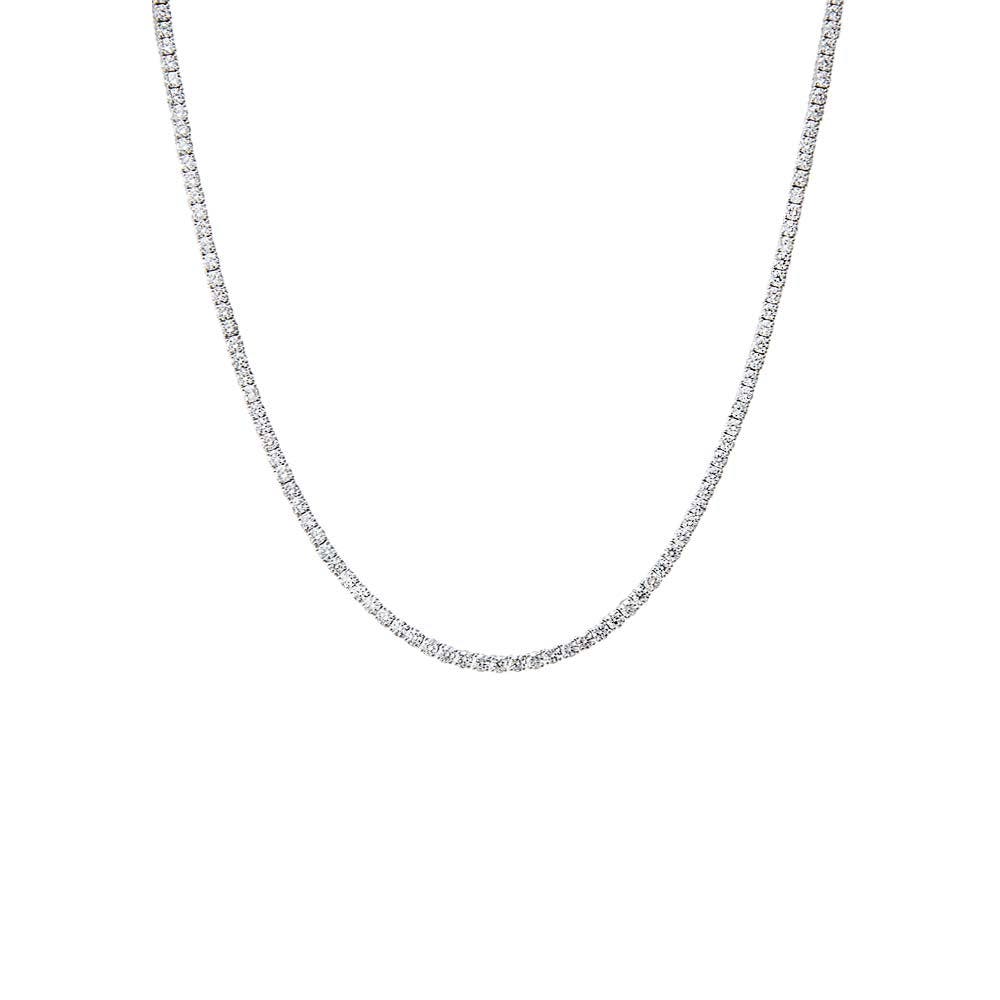 BY ADINA EDEN Lab Grown Diamond Four Prong Tennis Necklace 14K | Nordstrom